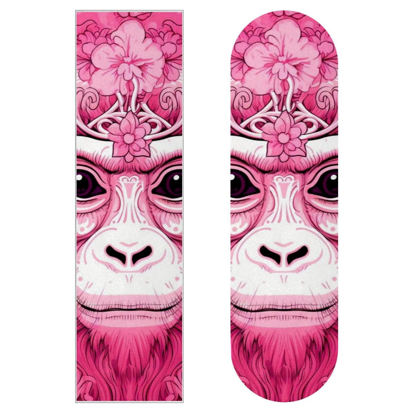 Monkey Emery Skateboard Grip Tape Stickers Pack of 2 | Premium PVC ...