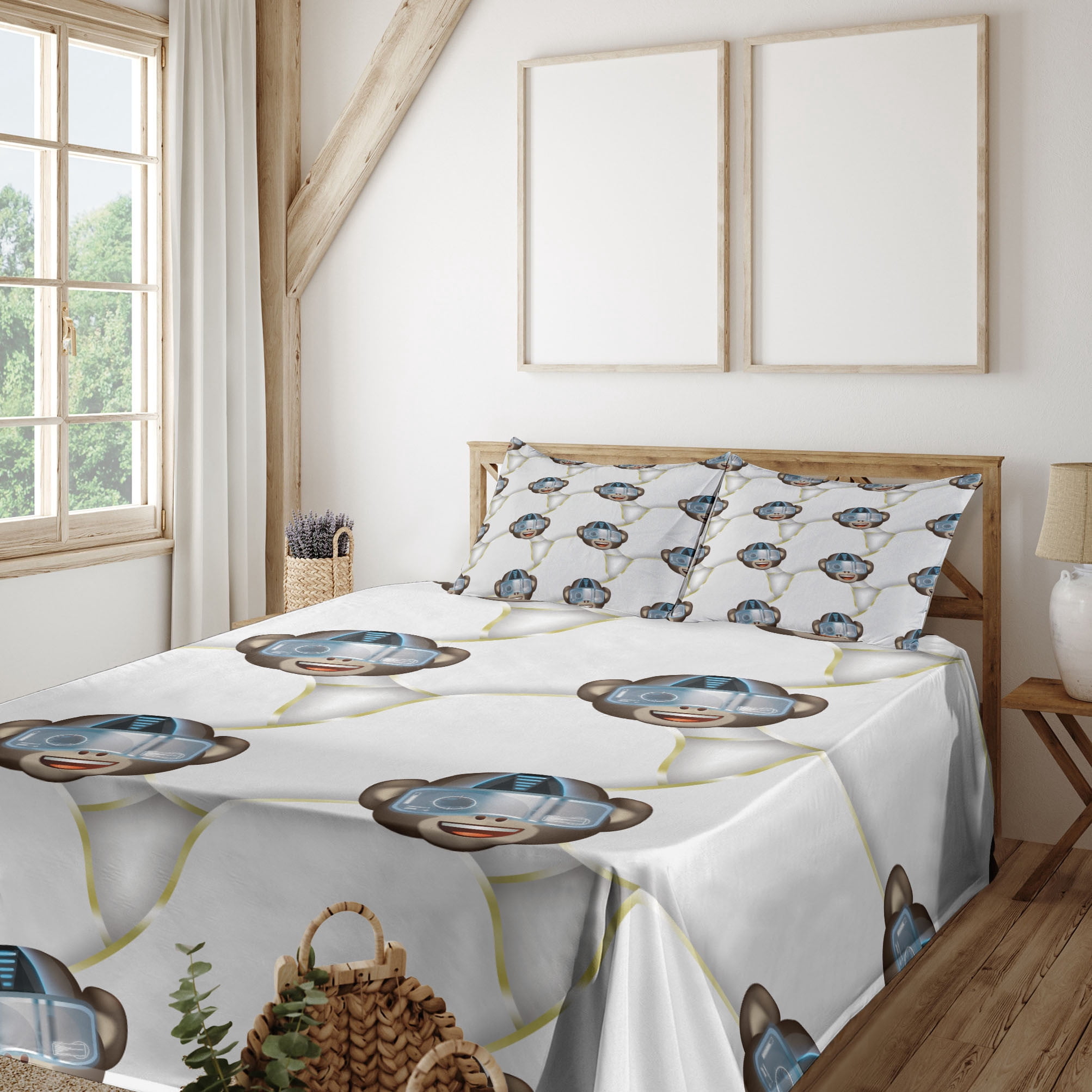 Monkey Emoji Sheet Set, Futuristic Themed Cyber Vibes Glasses with ...