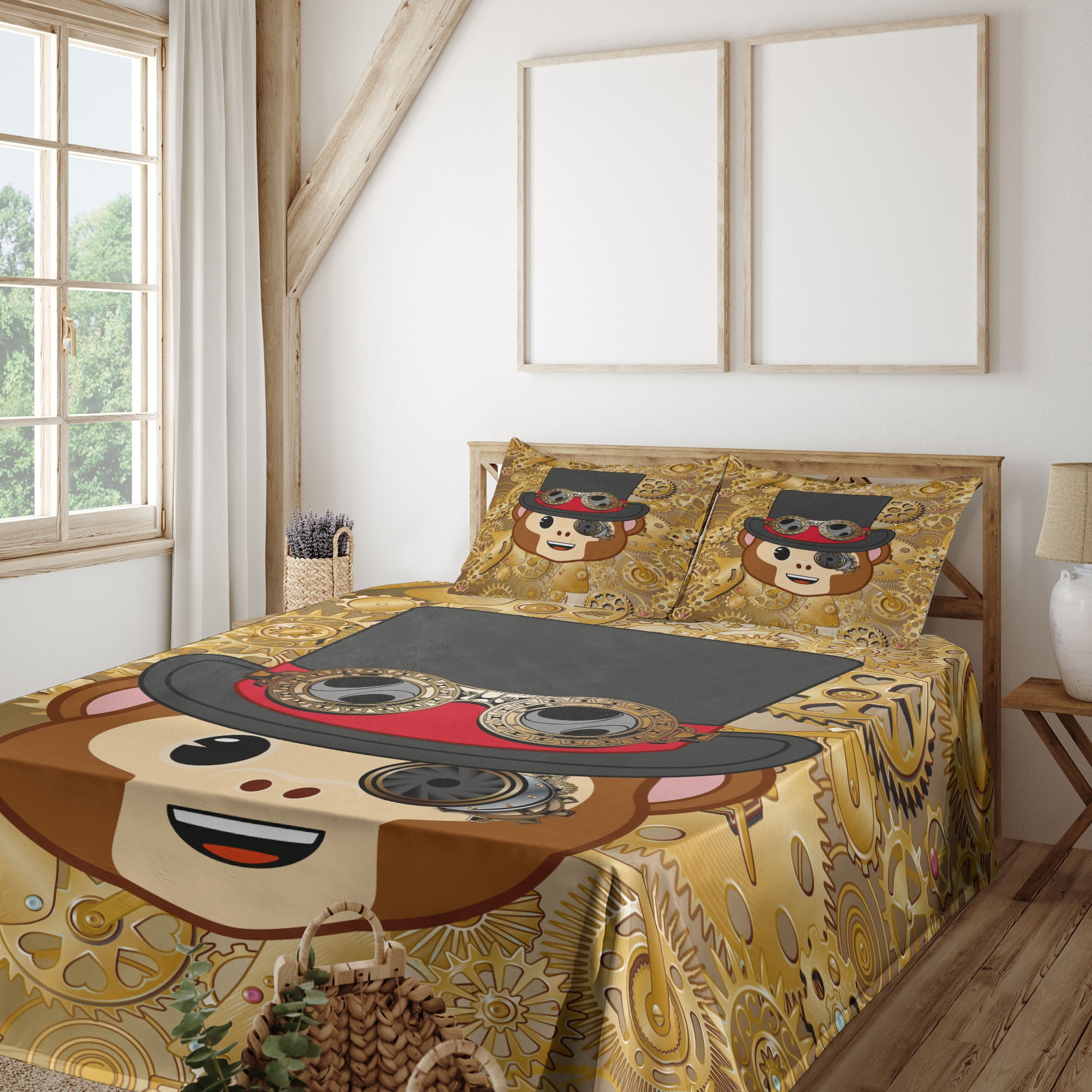 Monkey Emoji Sheet Set, Steampunk Themed Ornaments and Animal Character ...