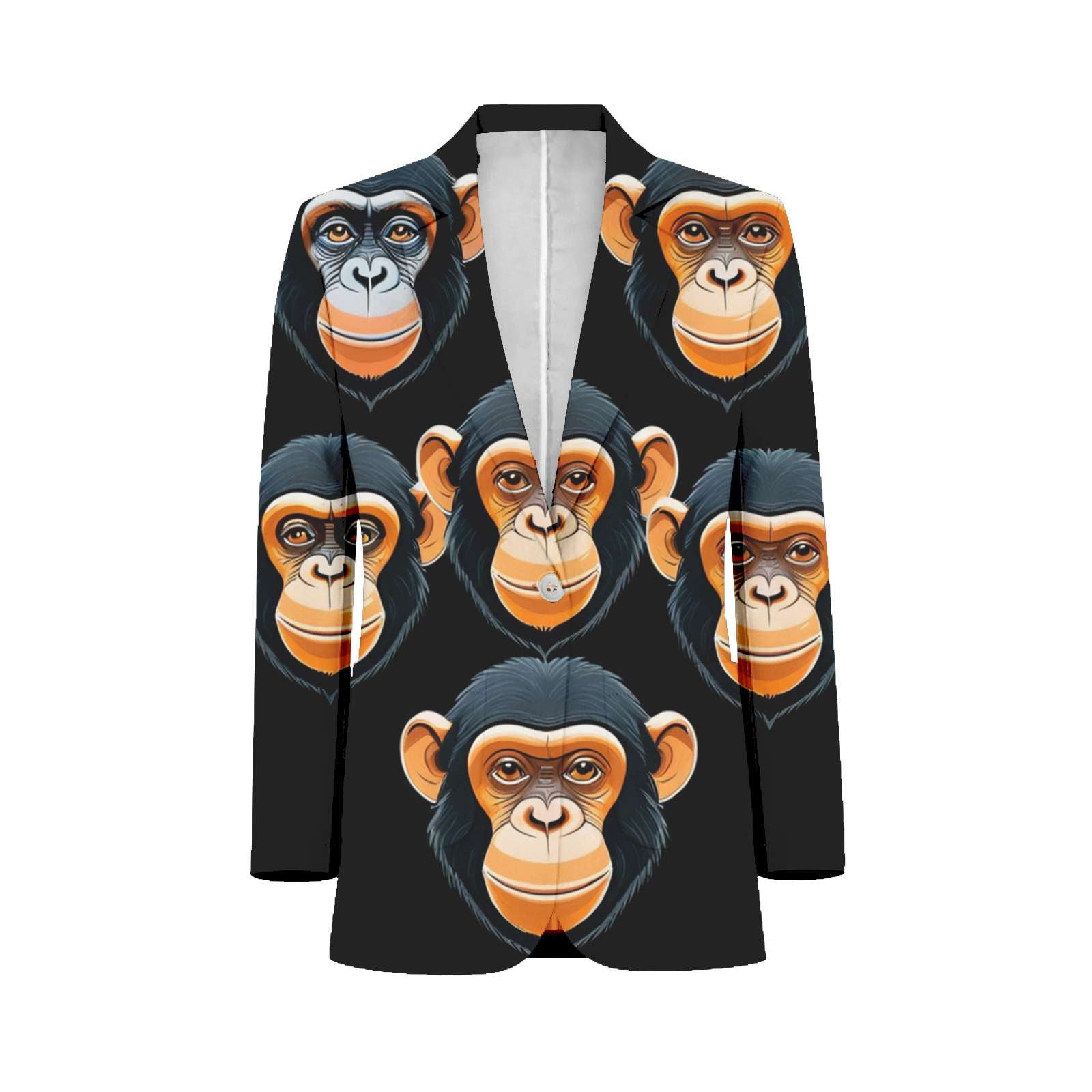 Monkey Faces Cartoon Set Customized Men's Suits full man Shawl Collar ...