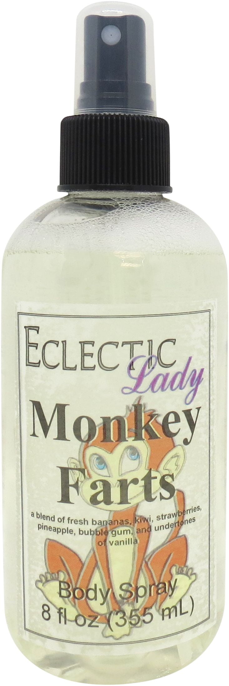Monkey Farts Body Spray, Eclectic Lady, Hydrating Mist, Unisex, 8 oz ...