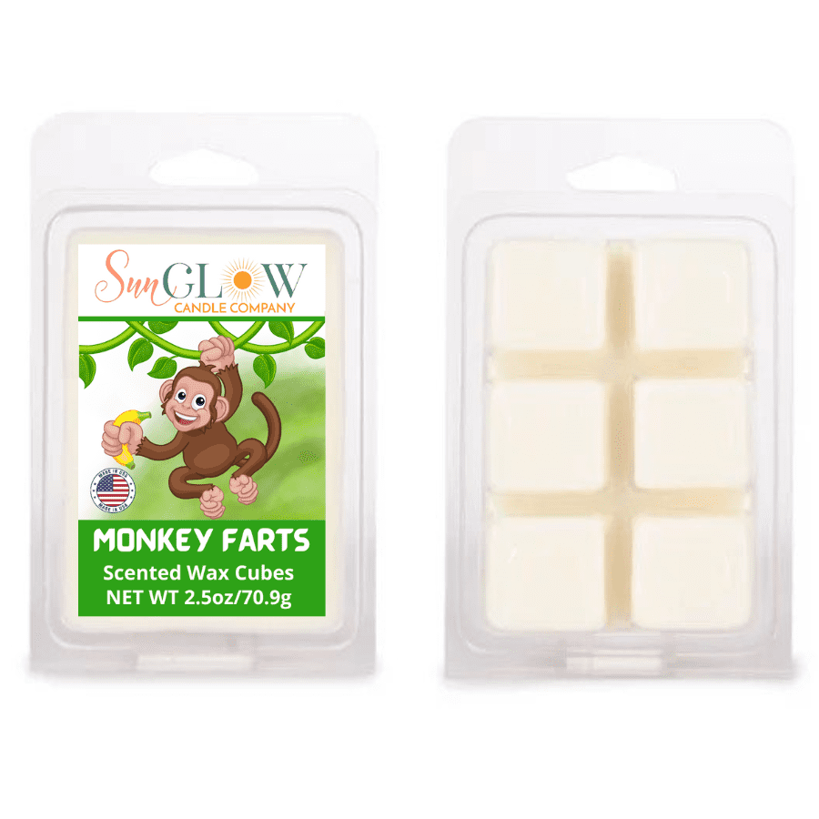 Monkey Farts-Maximum Scent Wax Cubes/Melts- 1 Pack -2.5 Ounces- 6 Cubes ...