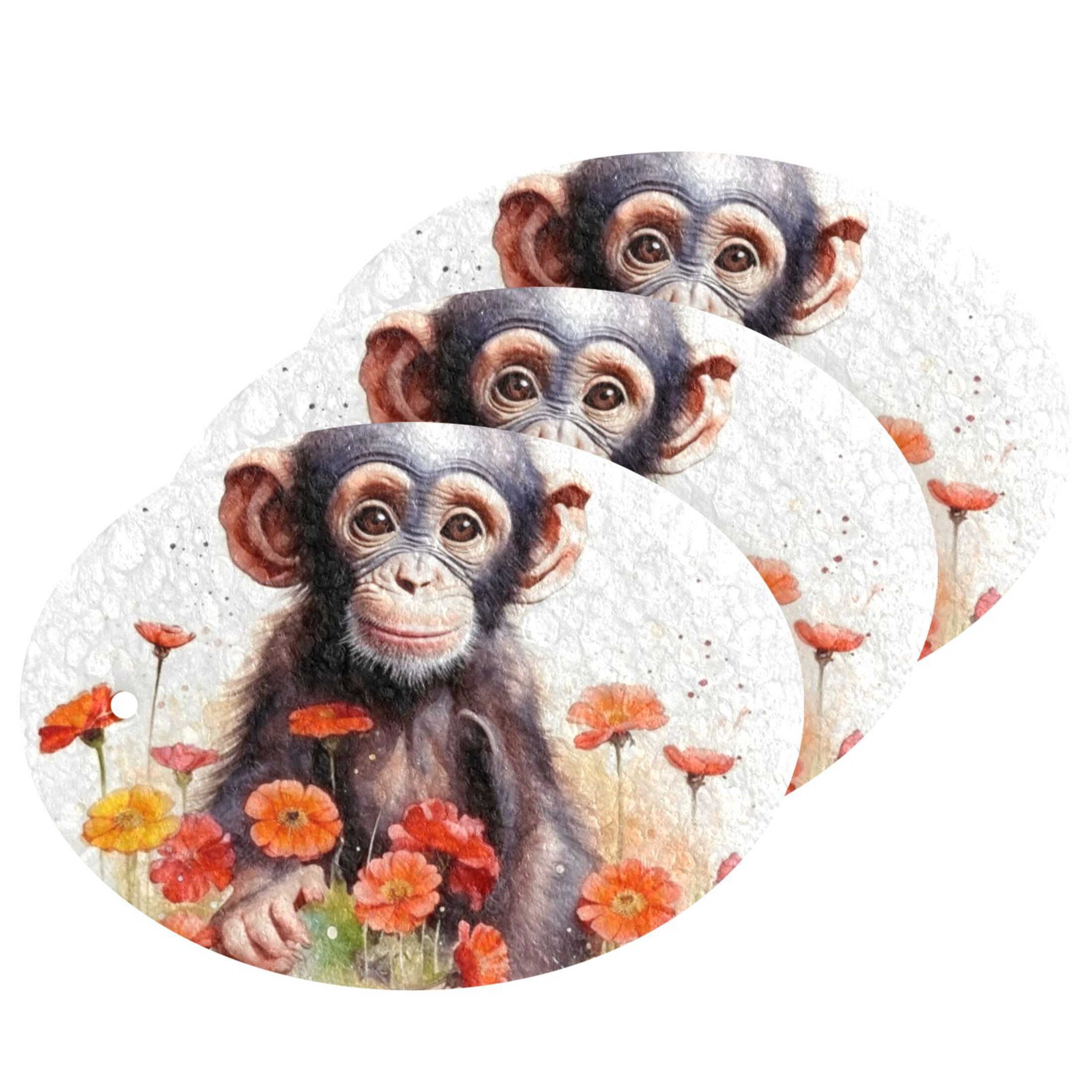 Monkey Flowers 3 Pack Dish Sponges Bulk Natural Sponges Compressed ...
