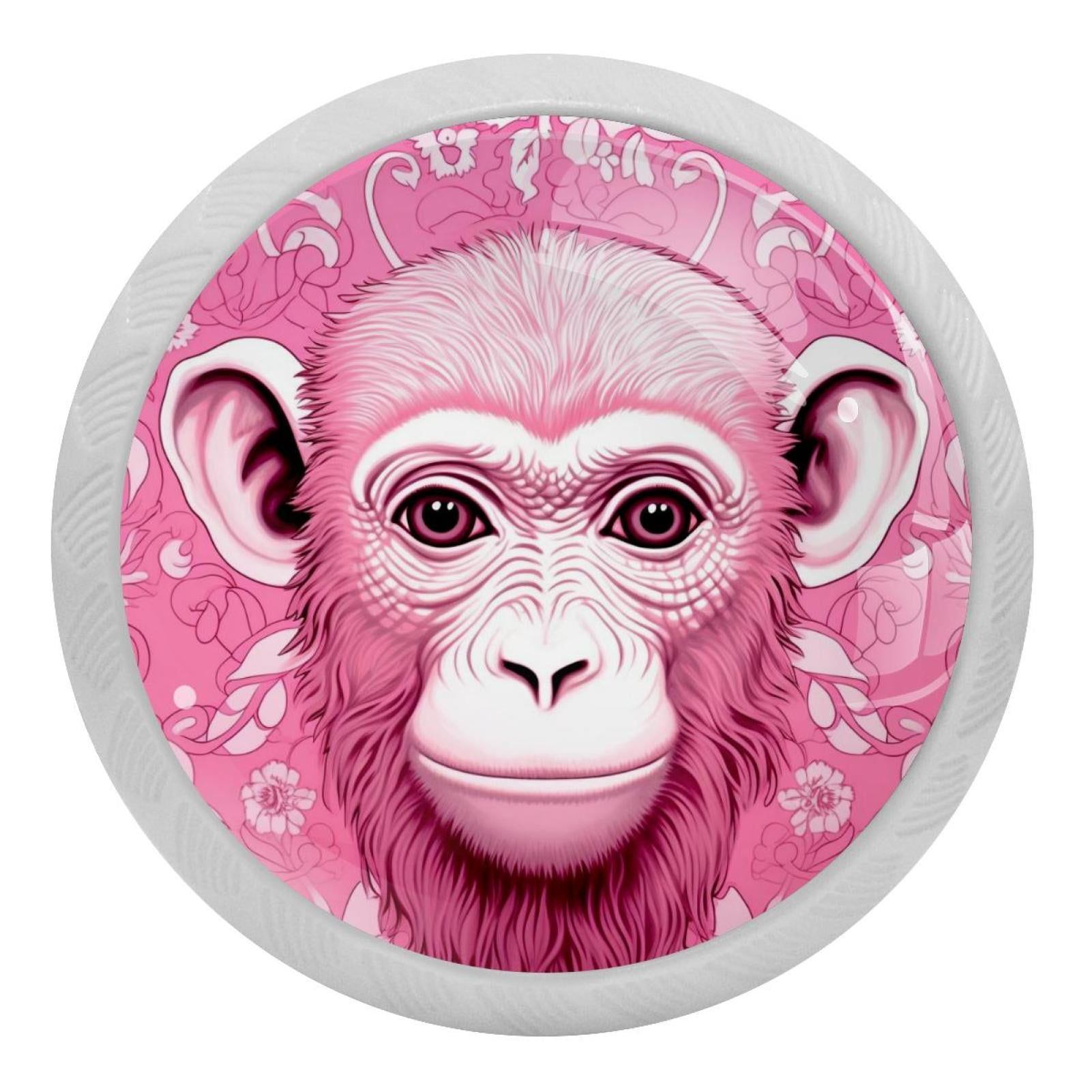Monkey Fluorescent Drawer Pulls: Round 4-Pack of Glow-in-the-Dark Knobs ...