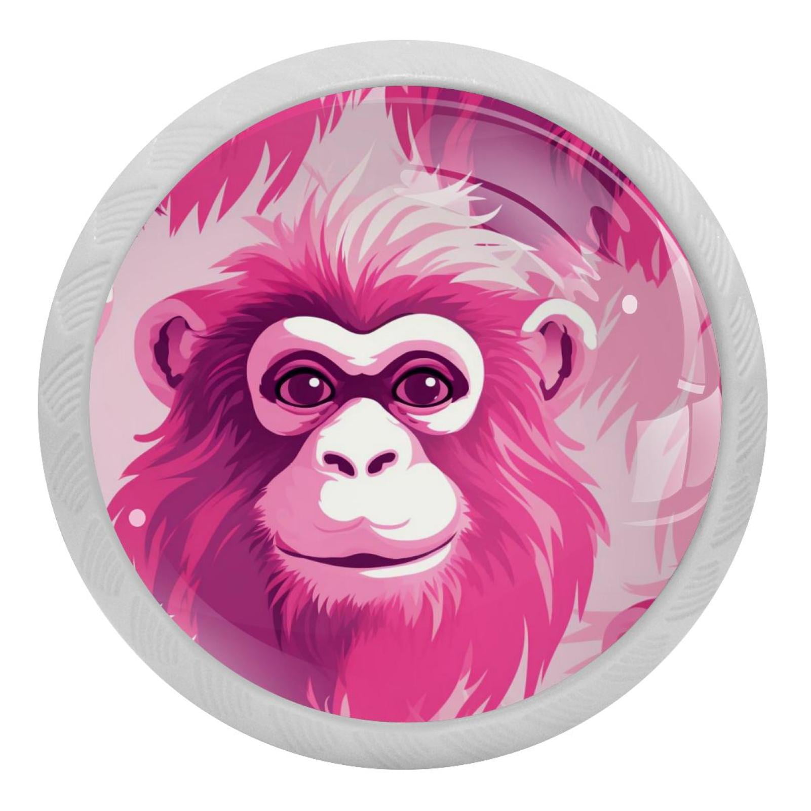 Monkey Fluorescent Drawer Pulls: Round 4-Pack with Glow-in-the-Dark ...