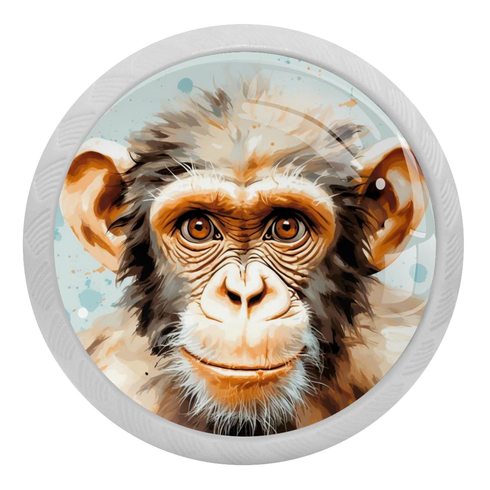 Monkey Fluorescent Drawer Pulls with Screws – Round 4-Pack, Glow-in-the ...