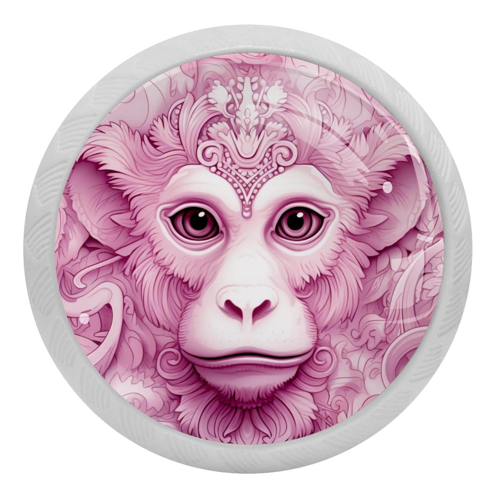 Monkey Fluorescent Drawer Pulls with Screws: Round 4-Pack, Glow-in-the ...