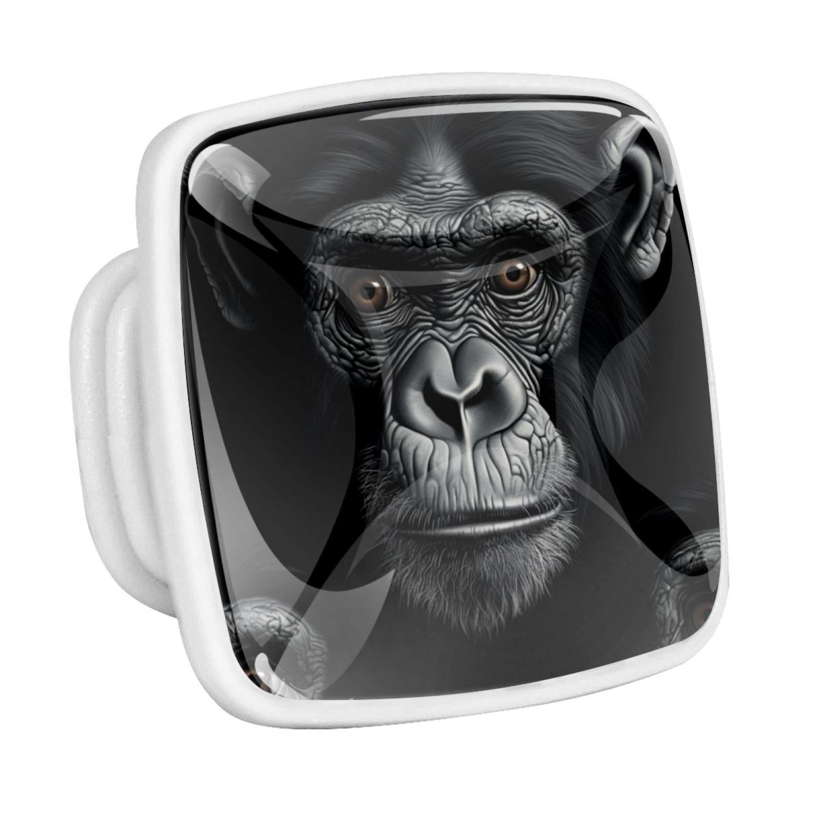 Monkey Fluorescent Drawer Pulls with Screws Square 4-Pack Glow Dark ...