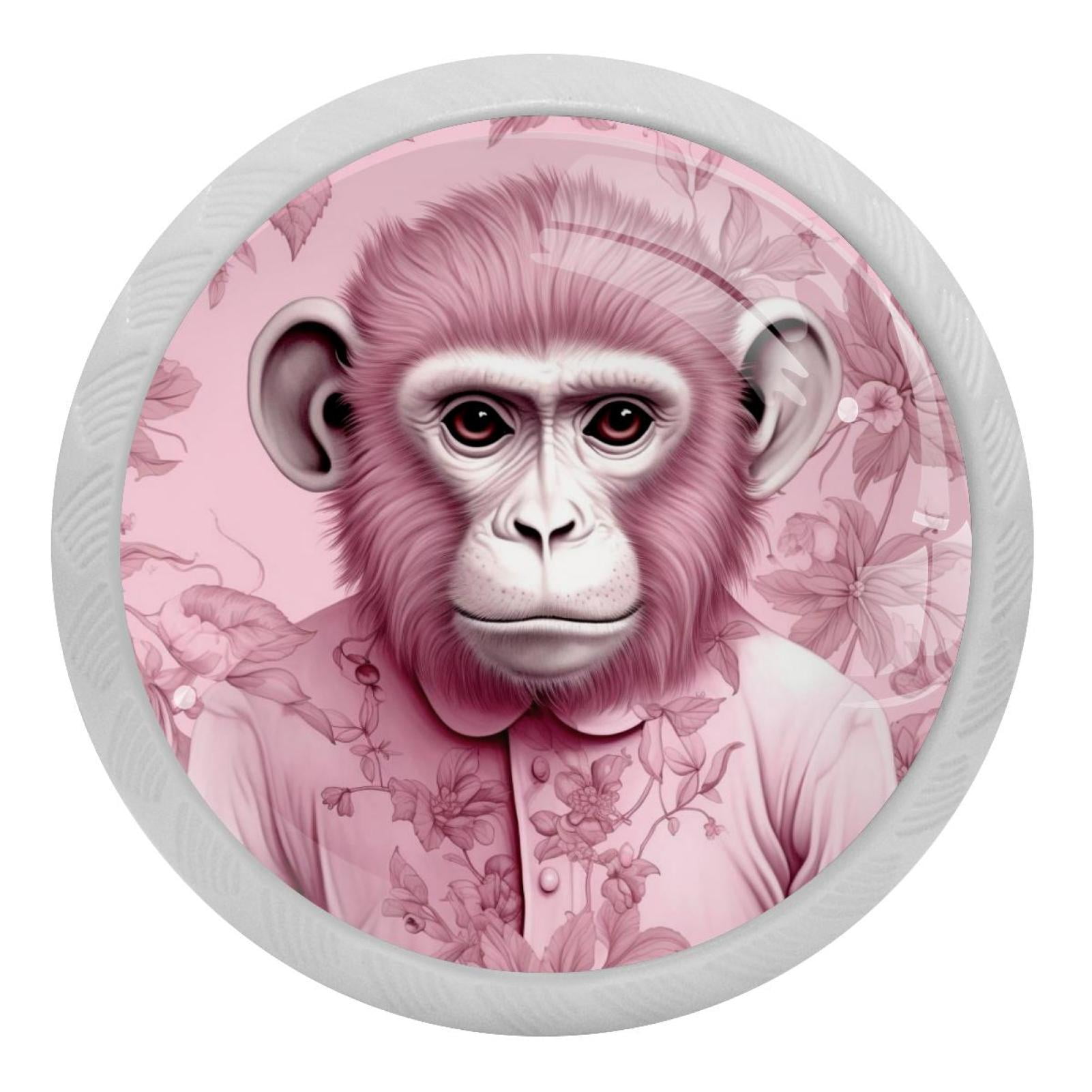 Monkey Fluorescent Drawer Pulls with Screws: Round 4-Pack, Glow-in-the ...