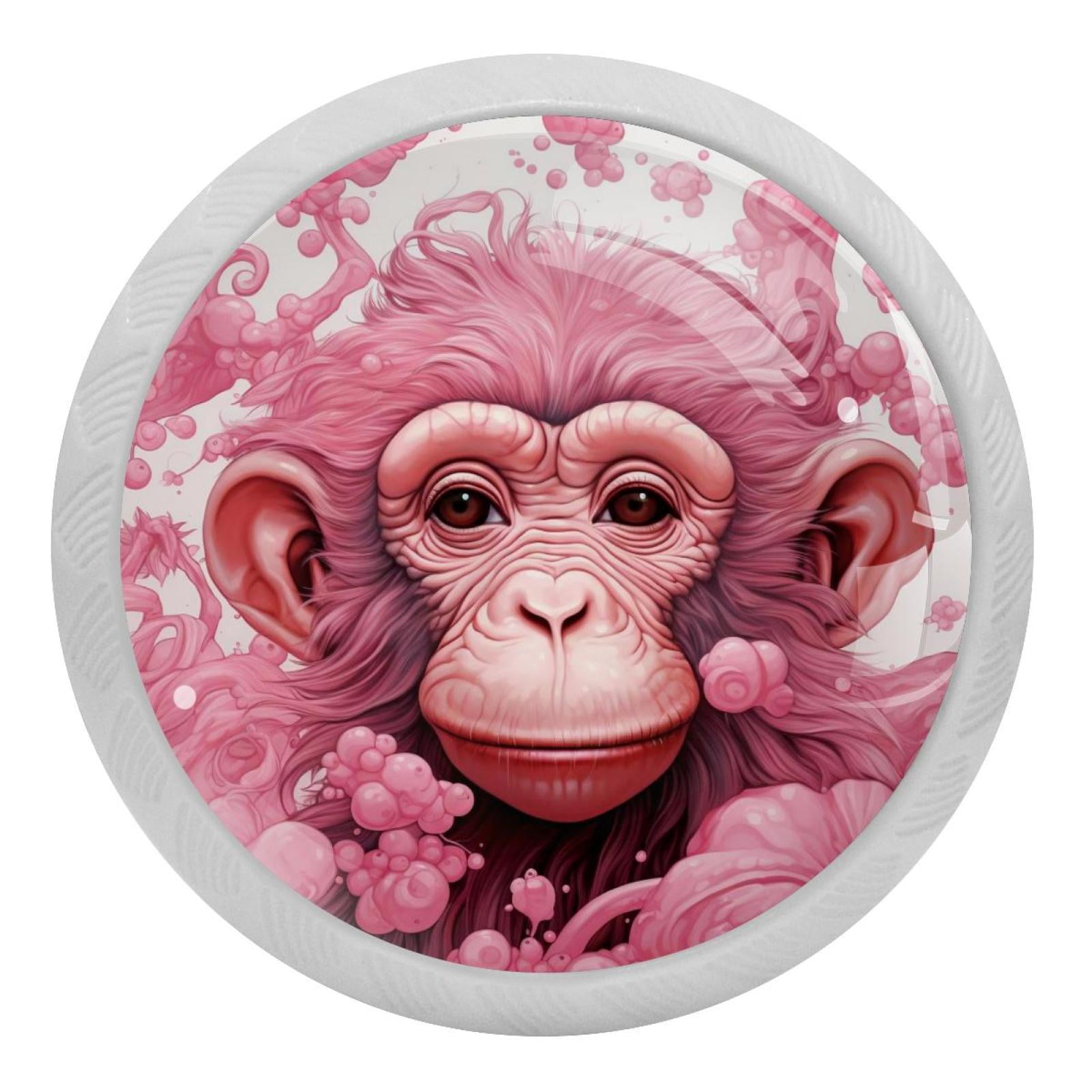 Monkey Fluorescent Drawer Pulls with Screws: Round 4-Pack, Glow-in-the ...