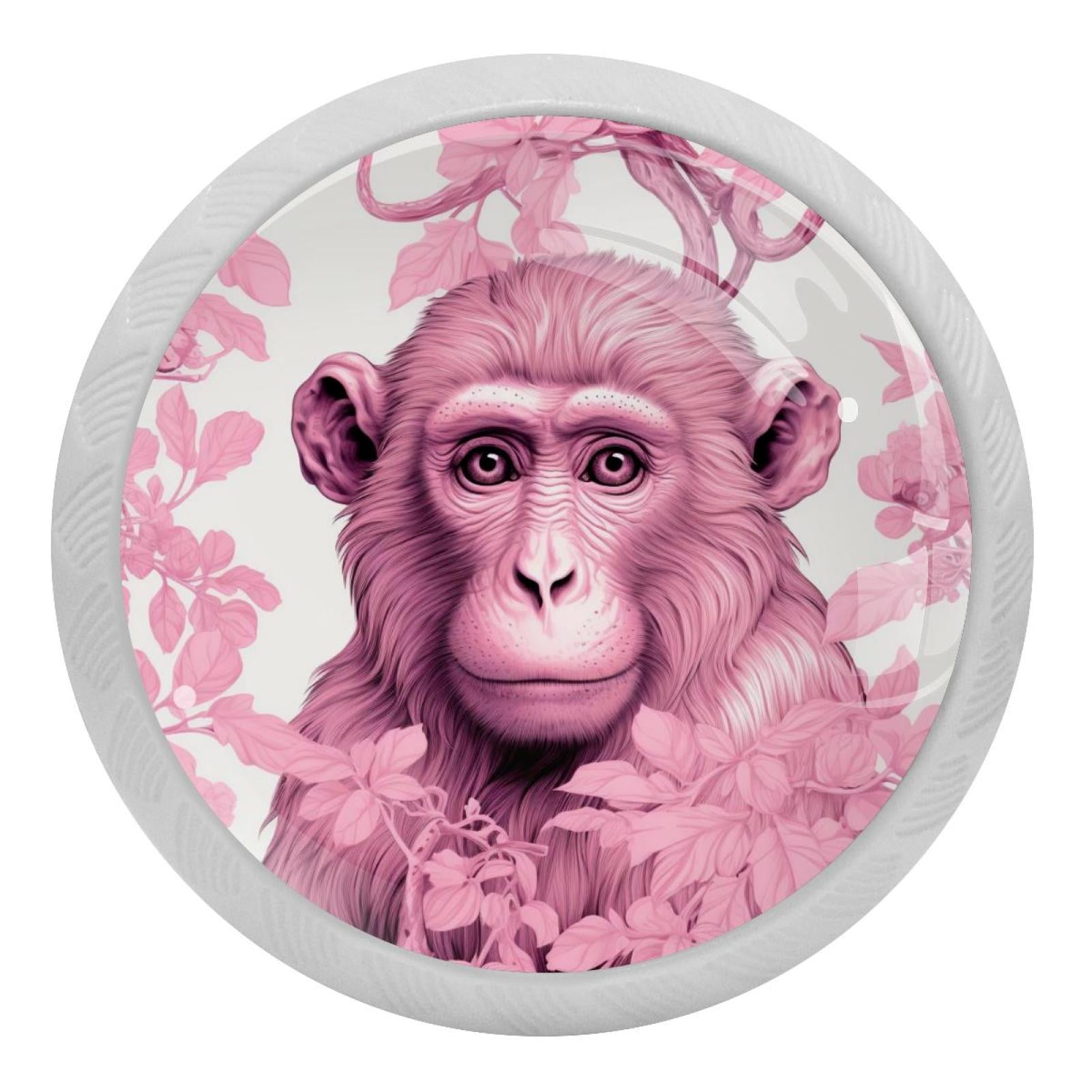 Monkey Fluorescent Drawer Pulls with Screws: Round 4-Pack Glow-in-the ...