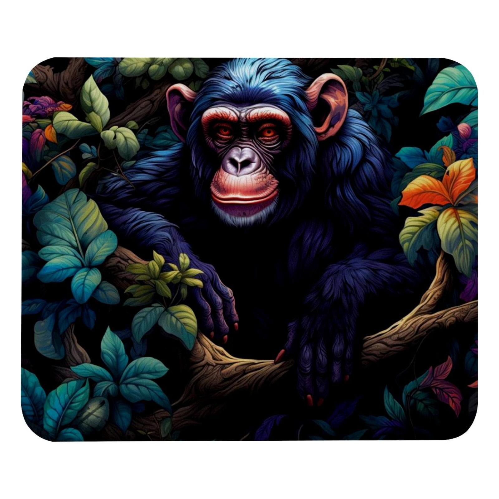 Monkey Gaming Mouse Pad Desk Mat Desk Pad, Non-Slip Rubber Bottom ...