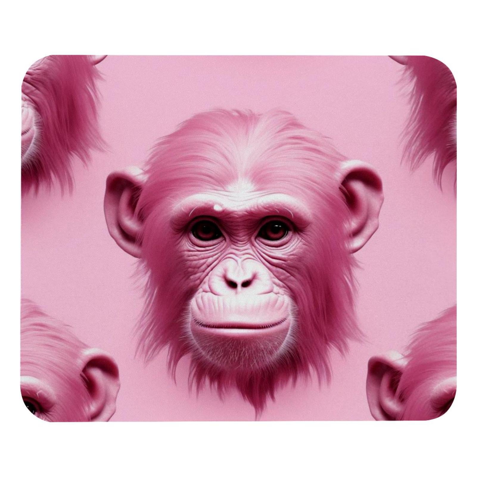 Monkey Gaming Mouse Pad, Desk Mat, Square 8.3x9.8 Inch Non-Slip Rubber ...