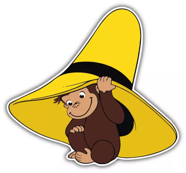 Monkey George Sticker Laptop Wall Car Phone Kids Child Curious ...