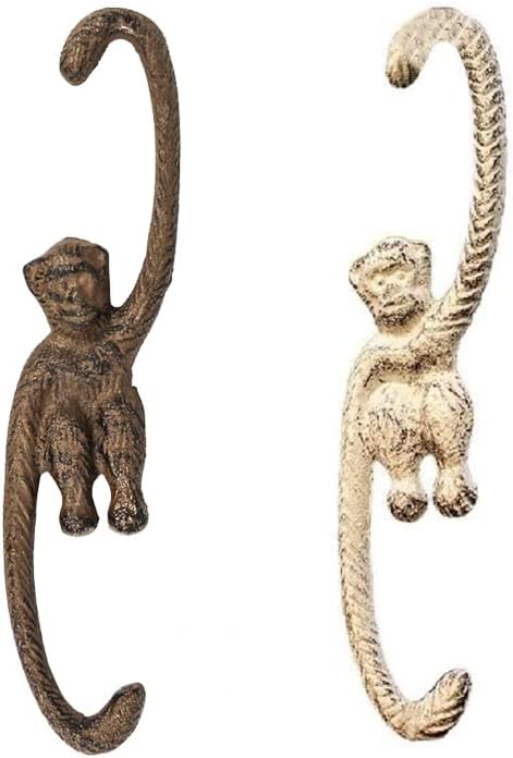 Monkey Hanger Birdfeeder Hanger, Vintage Heavy Duty Cast Iron S Hooks ...