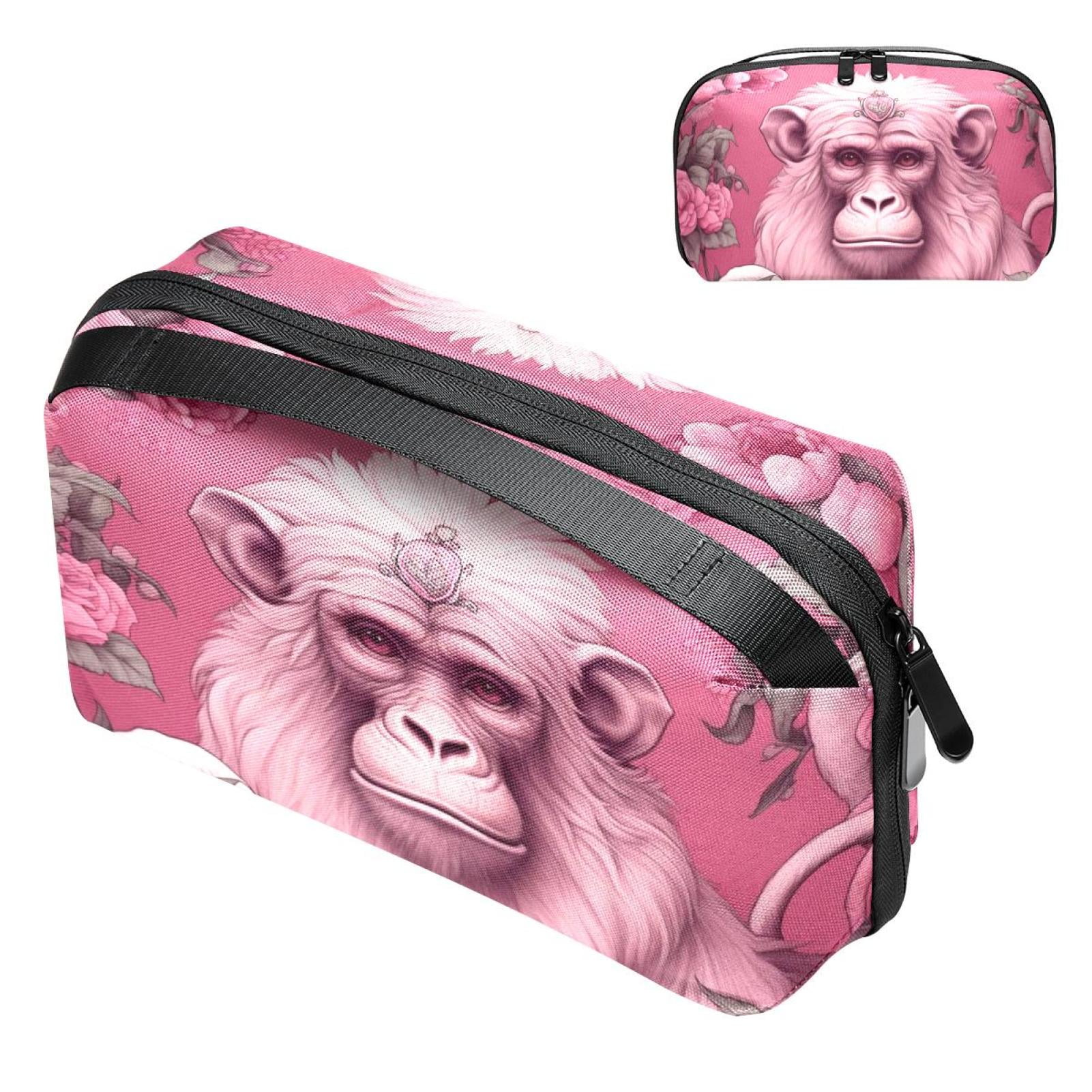 Monkey Hard Drive and Cord Storage Organizer PC Case, Waterproof Oxford ...