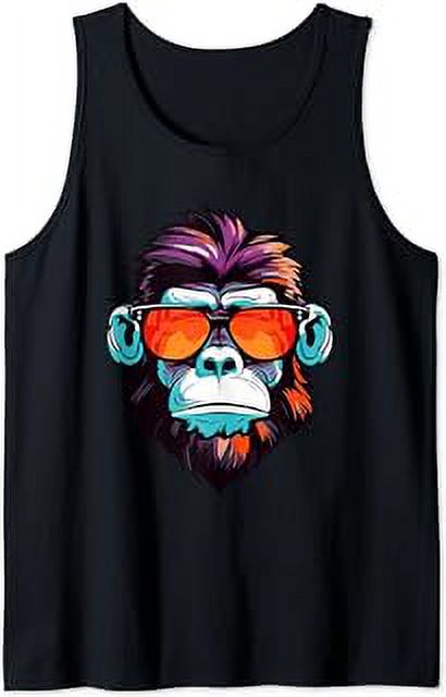 Monkey Head Cool Stylish Animal Portrait Tank Top - Walmart.com
