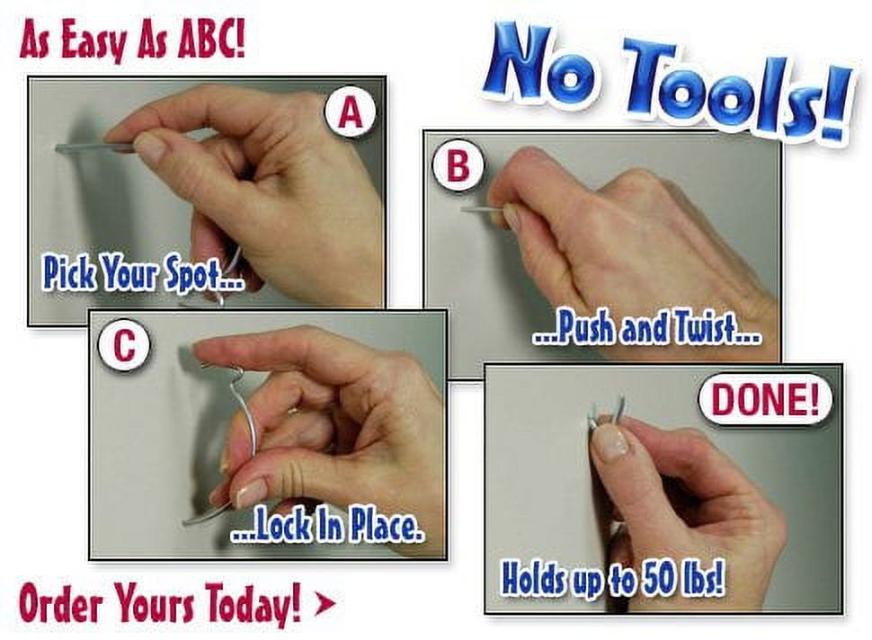 Monkey Hooks Picture Hangers Home and Office Pack, Gorilla Hook, Drywall Hooks for Hanging ...