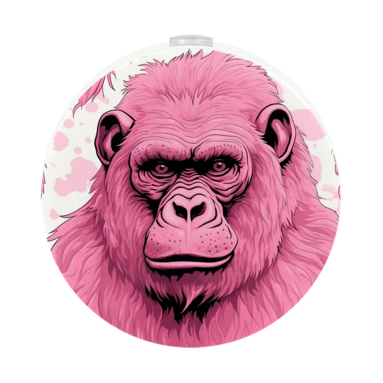 Monkey LED Round Night Light-2PCS, Energy-Efficient Plug-in Ambient ...