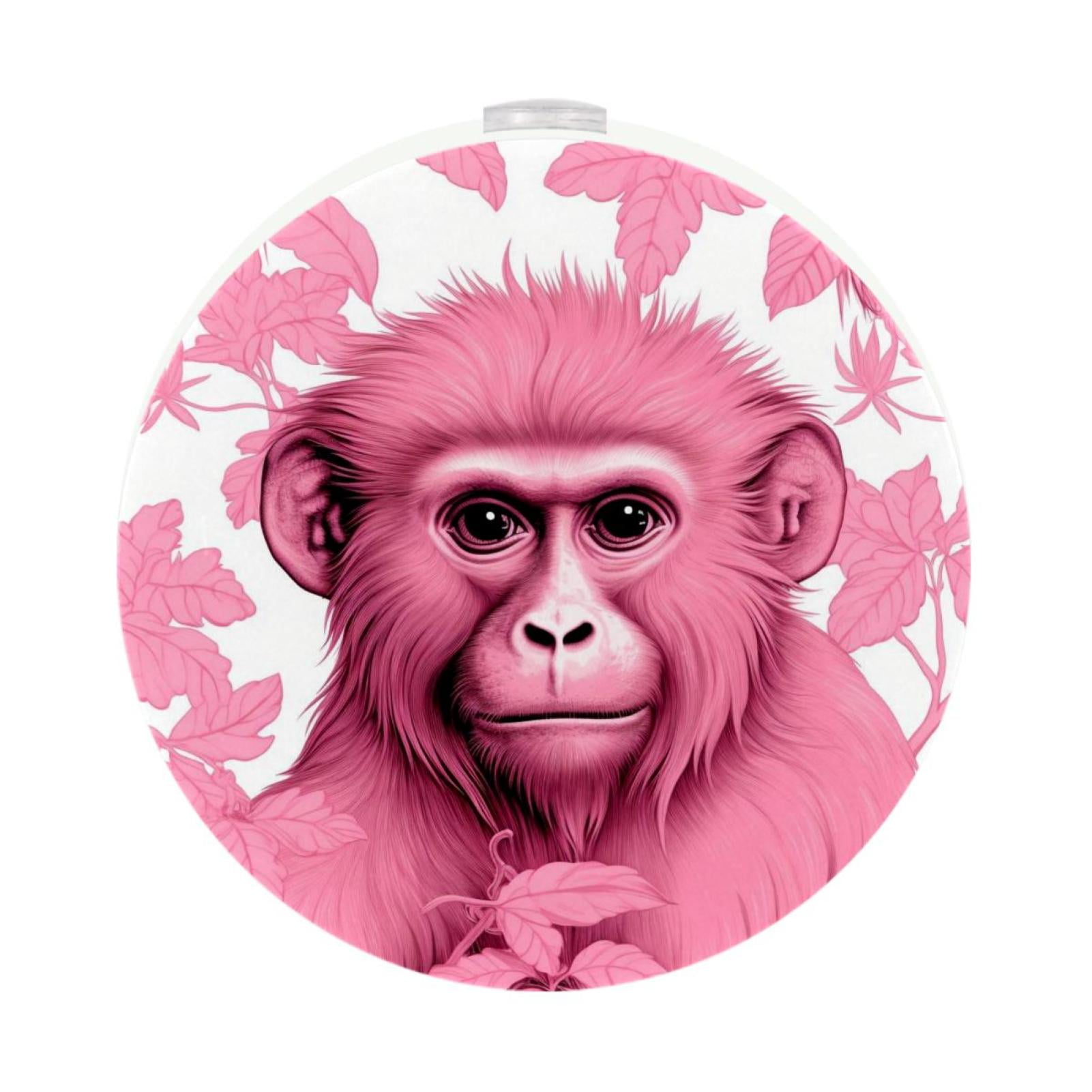Monkey LED Round Night Light-2PCS, Energy-Efficient Plug-in Ambient ...
