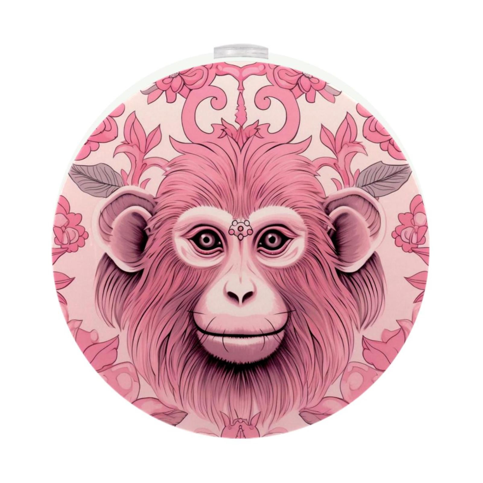 Monkey LED Round Night Light-2PCS, Energy Efficient Plug-in Bedroom ...