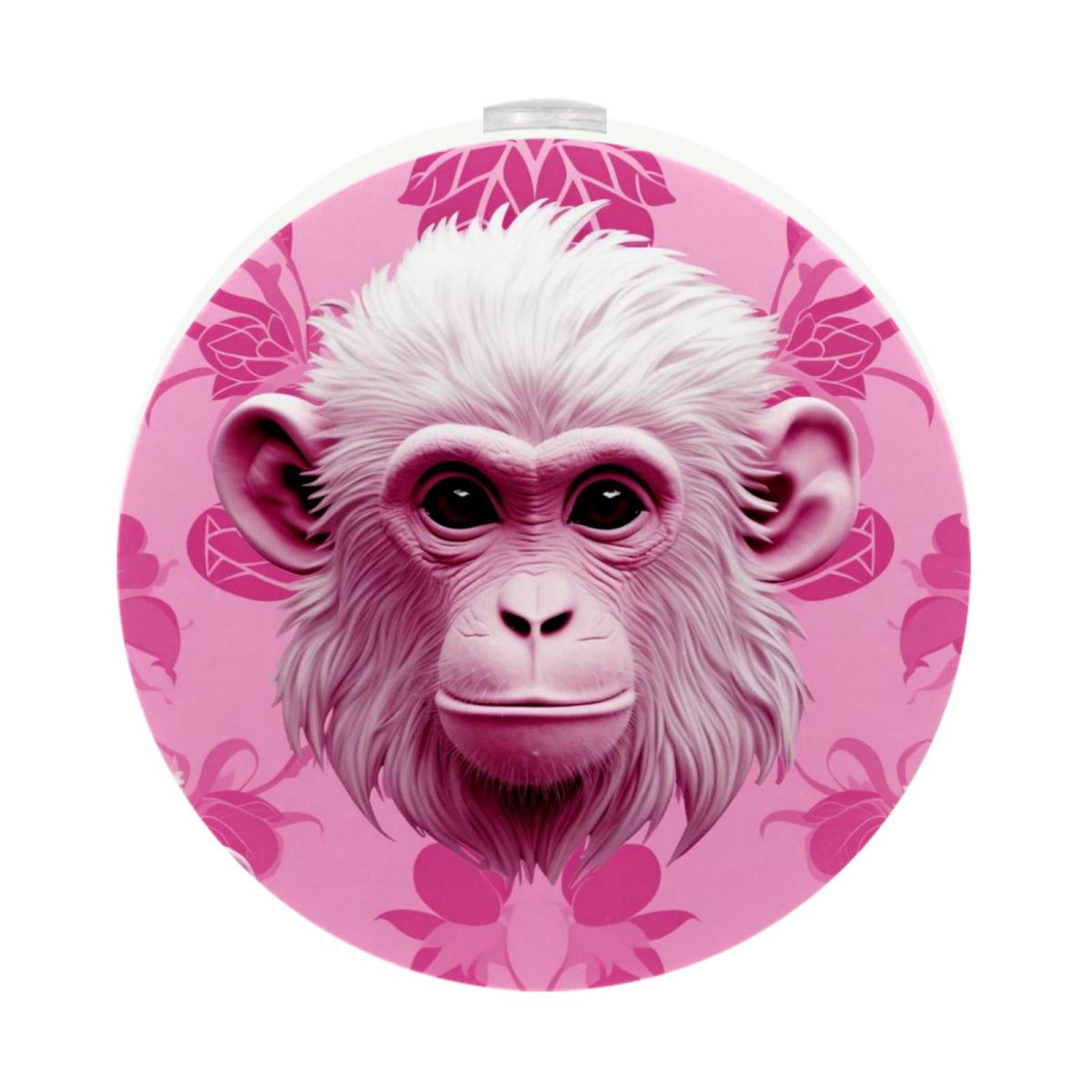 Monkey LED Round Night Light-2PCS, Energy Efficient Plug-in Bedroom ...