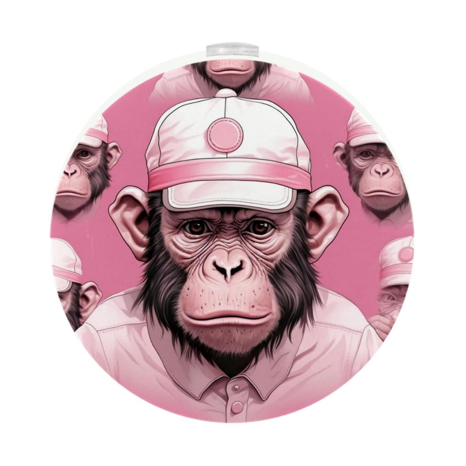 Monkey LED Round Night Light-2PCS, Plug-in Auto Dusk to Dawn Sensor ...