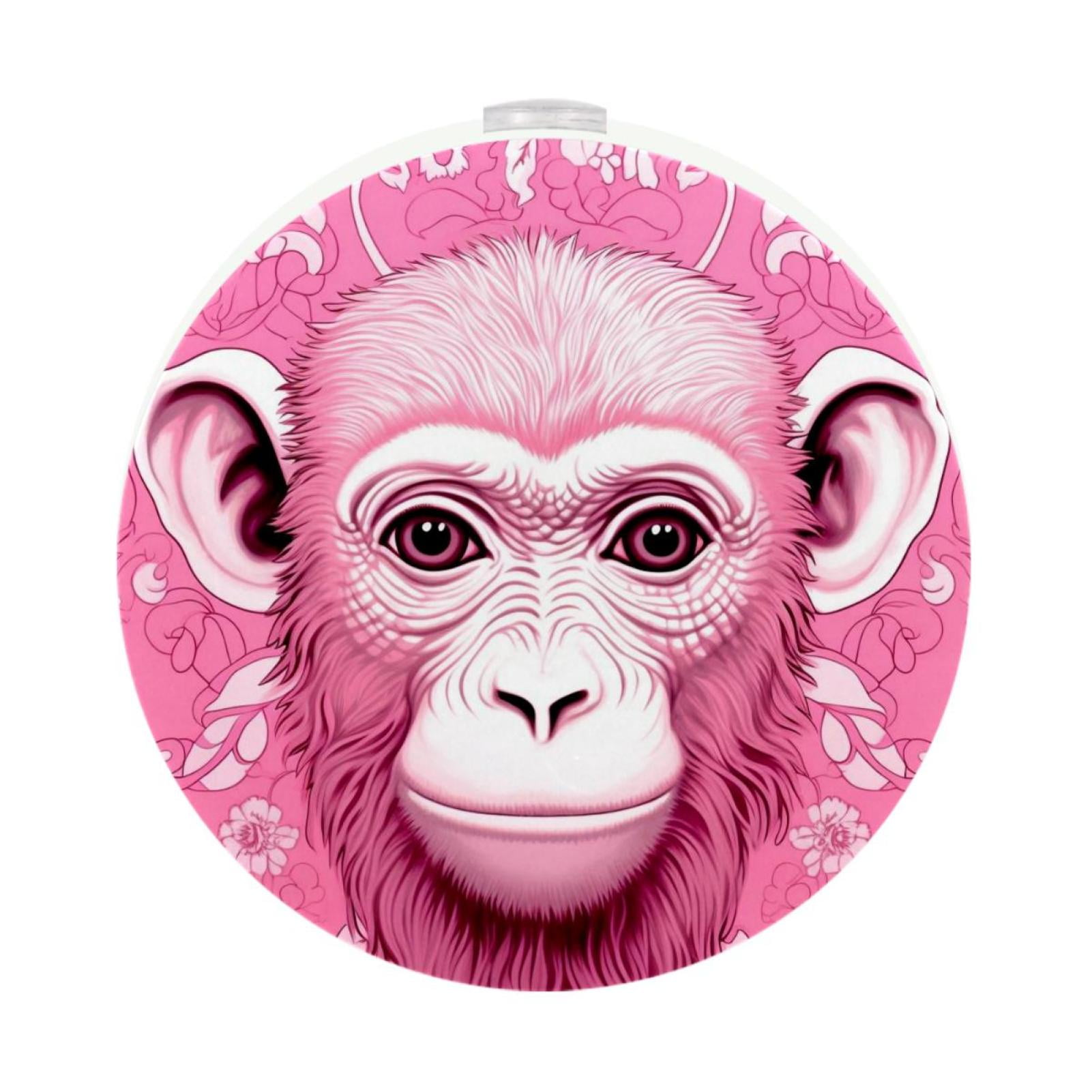 Monkey LED Round Night Light-2PCS, Plug-in Auto Dusk to Dawn Sensor ...