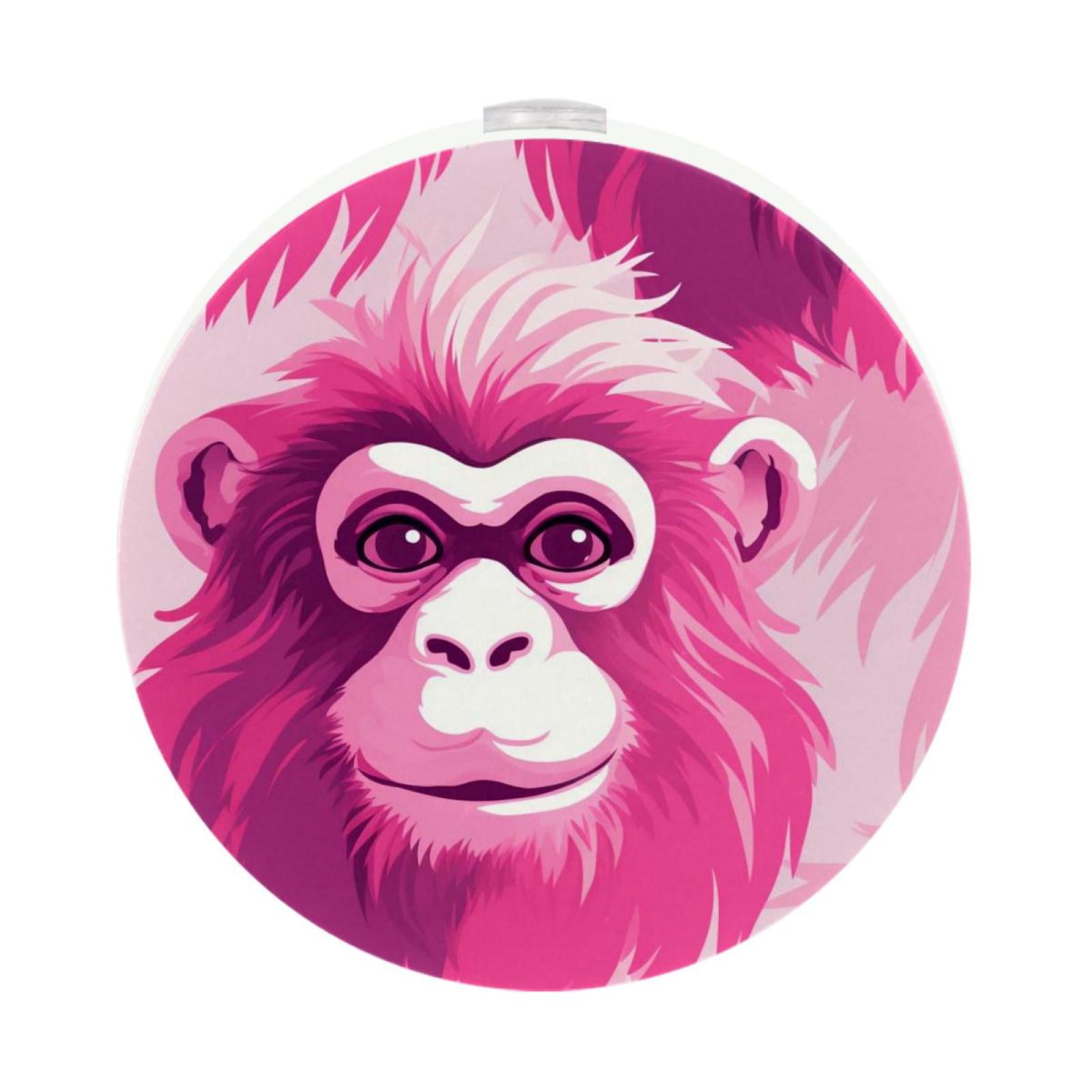 Monkey LED Round Night Light-2PCS, Plug-in Auto Dusk to Dawn Sensor ...