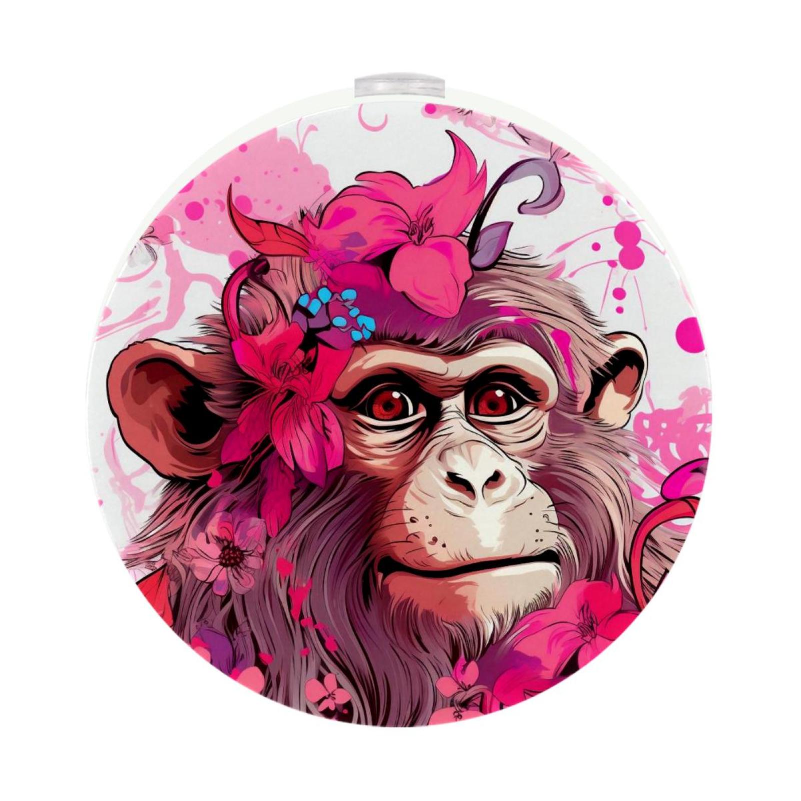 Monkey LED Round Night Light-2PCS - Plug-in Smart Sensor Nightlights ...