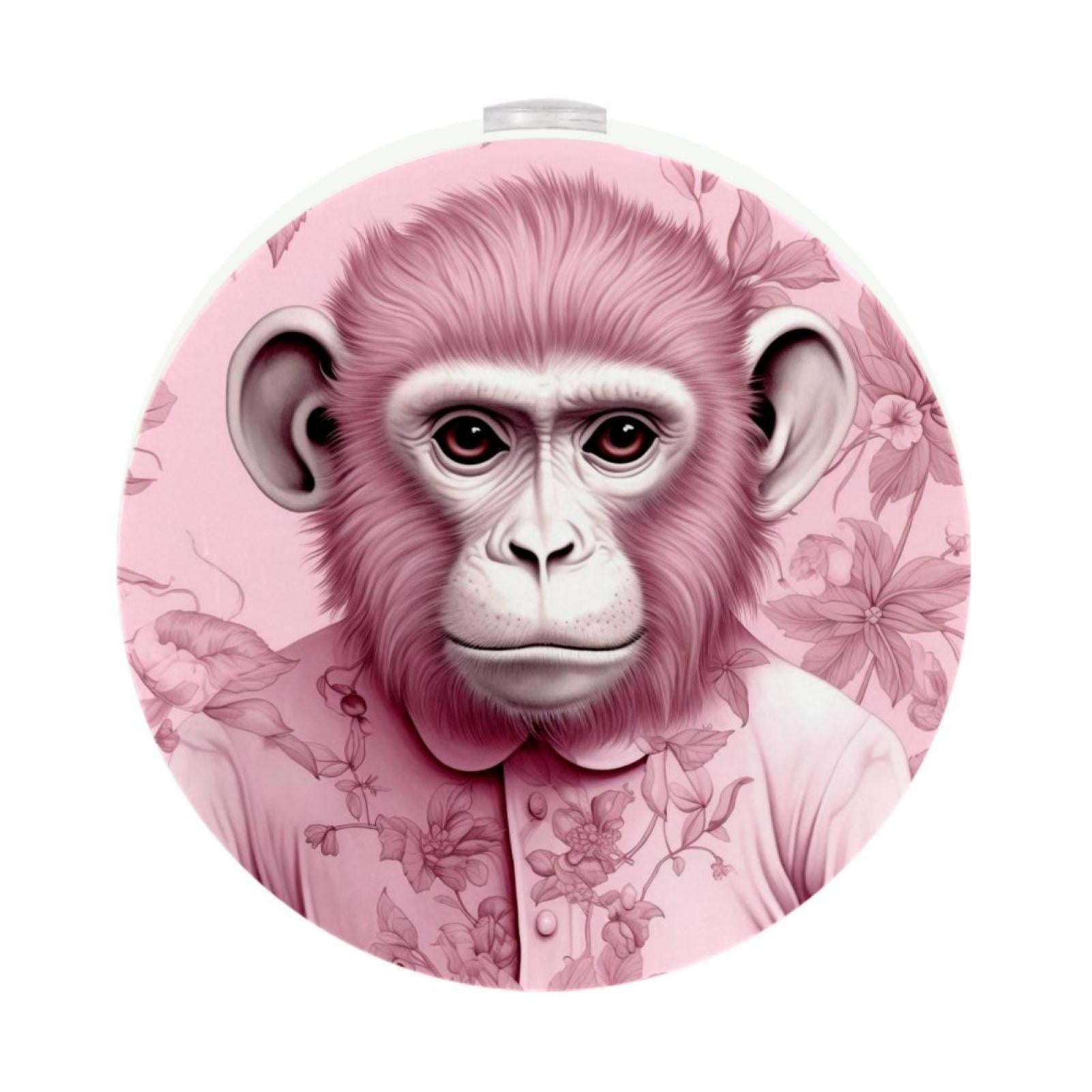 Monkey LED Round Night Light-2pcs, Dimmable Plug-in Nightlight with ...