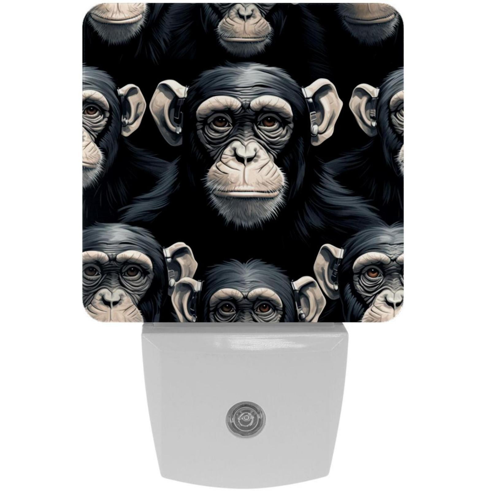 Monkey LED Square Night Lights - Energy Efficient Bedside Lamp with ...