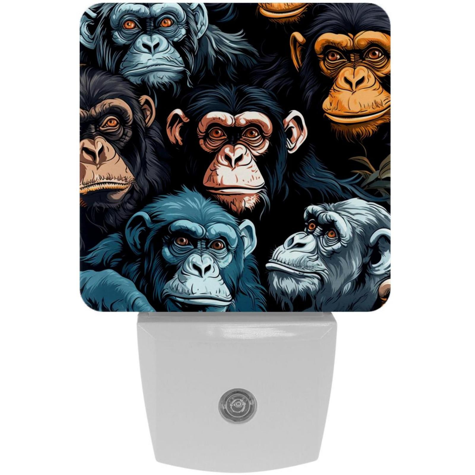 Monkey LED Square Night Lights - Energy Efficient & Elegant Decorative ...