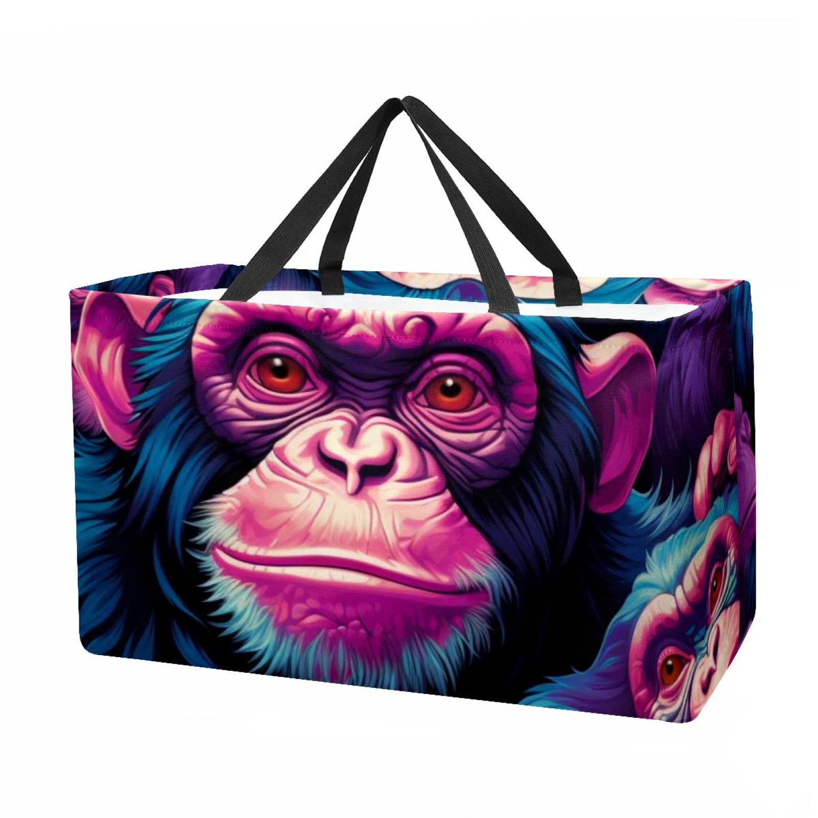 Monkey Large Foldable Oxford Cloth Storage Basket: Tote Bag, Laundry ...