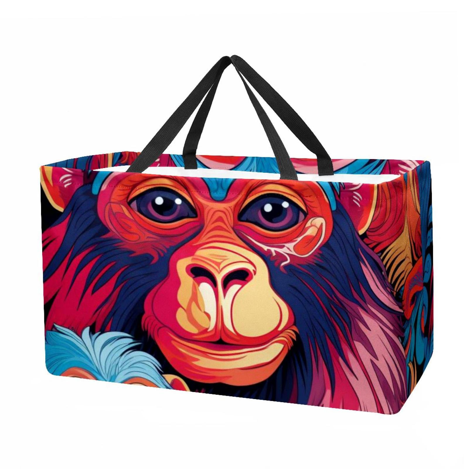 Monkey Large-capacity Foldable Reusable Shopping Bag: Oxford Cloth ...