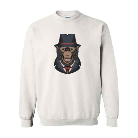 Monkey Mafia Illustration Funny Cartoon Animal Gangster Style Graphic ...