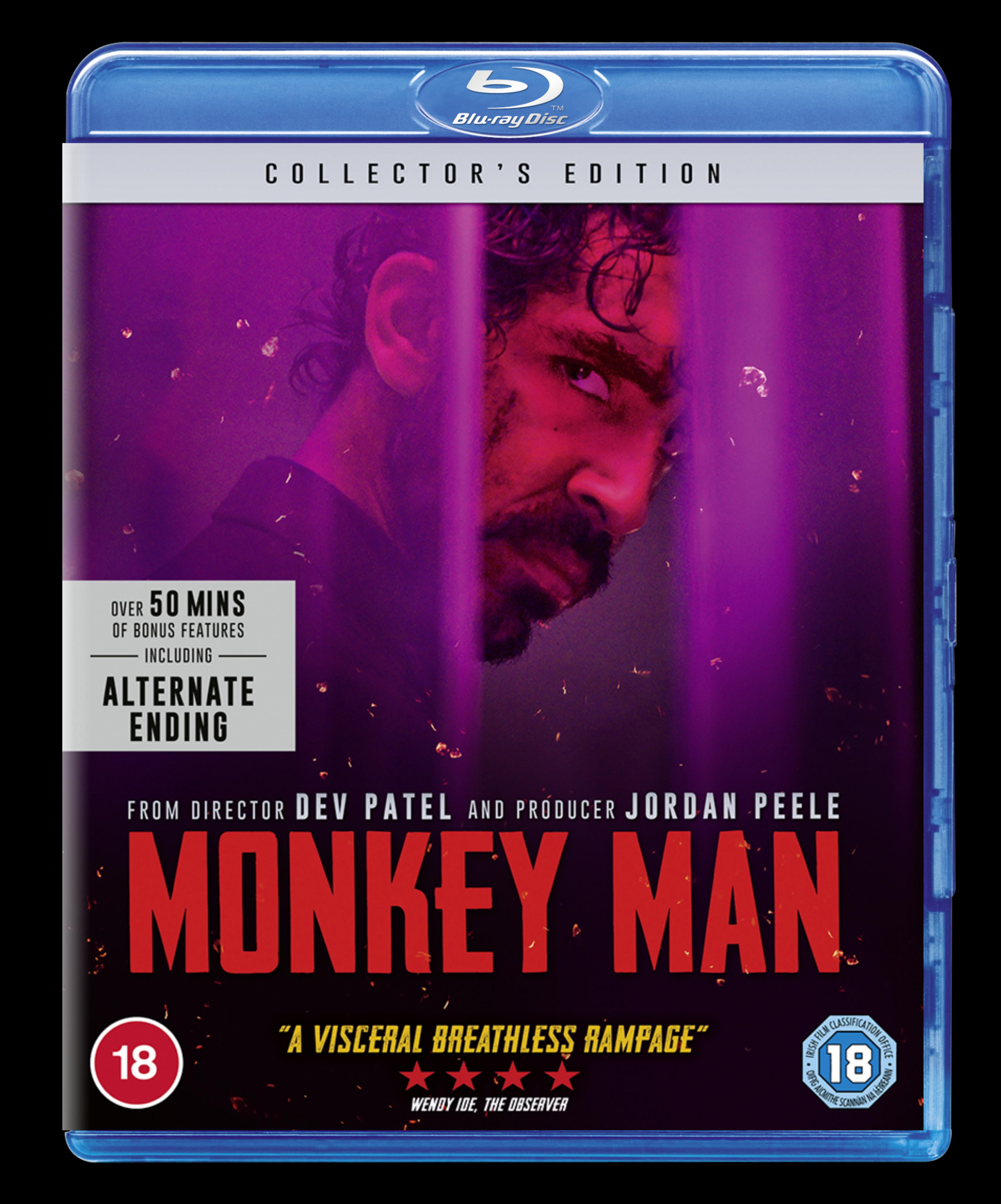 Monkey Man (Blu-ray) Zakir Hussain Dev Patel Vipin Sharma Makrand Deshpande Sikander Kher ...