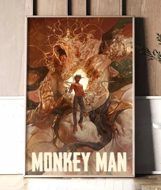 Monkey Man Movie Poster NO FRAMED POSTER Home Decor, Vintage Art Print ...