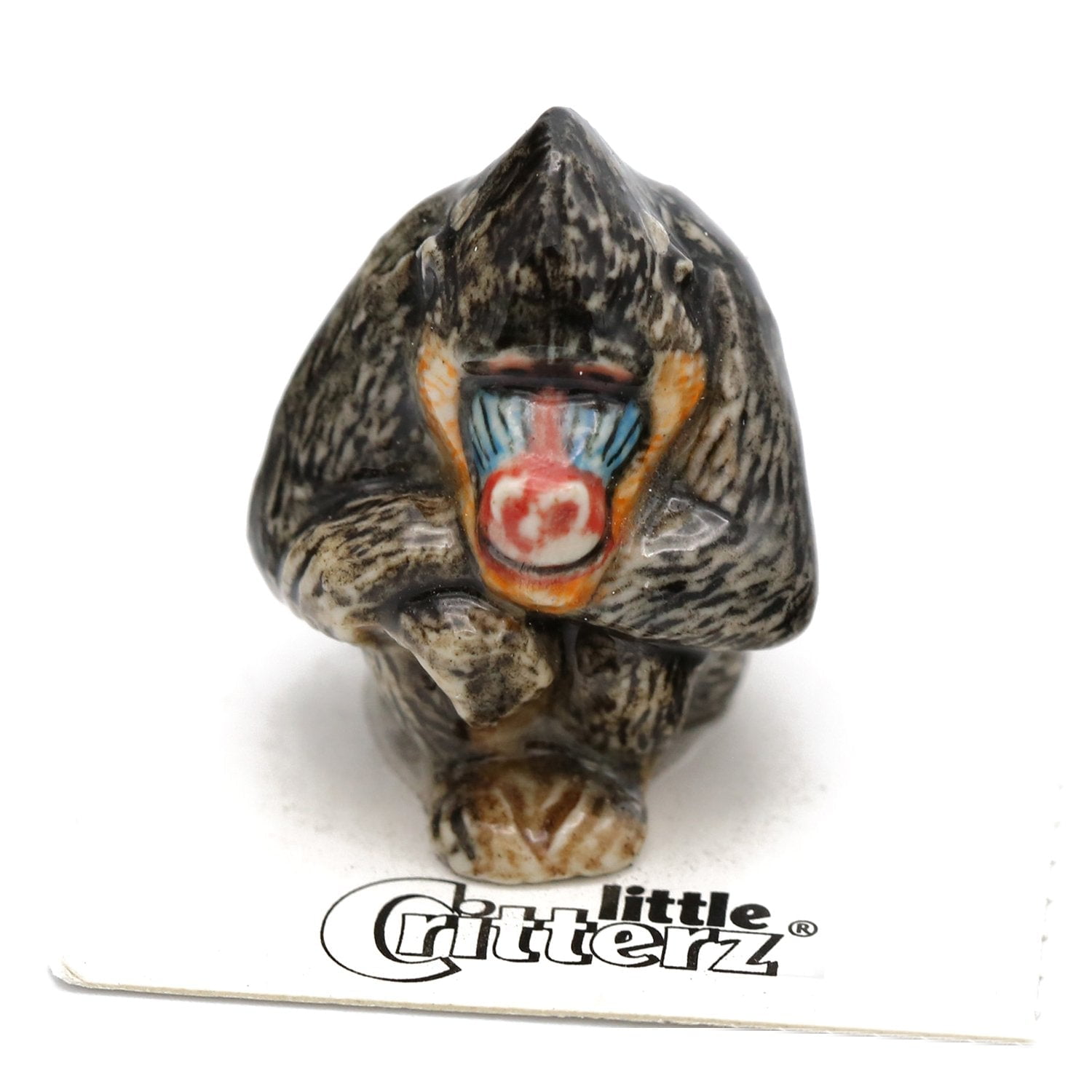 Monkey - Mandrill Figurine "Cameroon" - miniature porcelain figurine ...