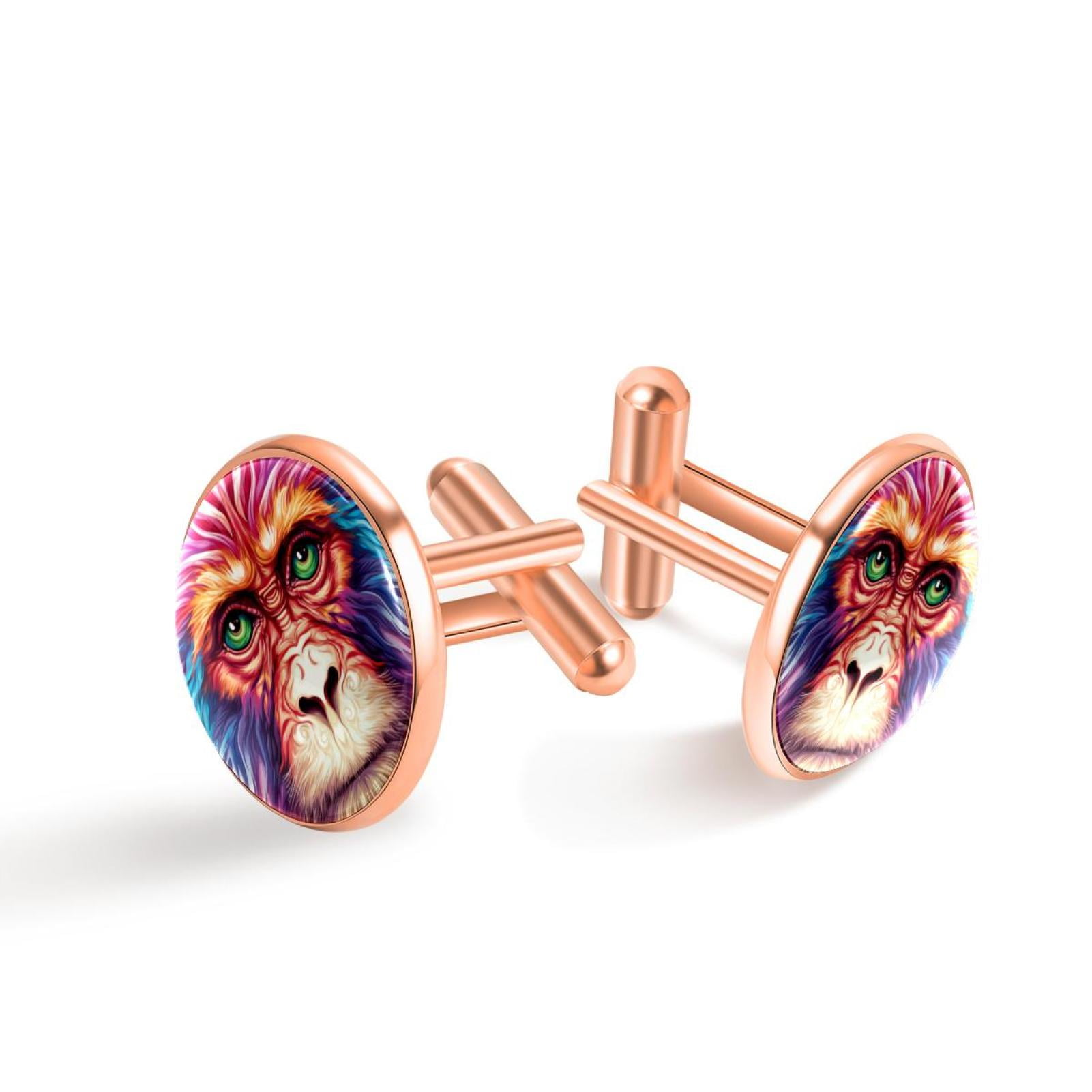 Monkey Men's Stainless Steel Cufflinks for Formal Attire, Wedding ...