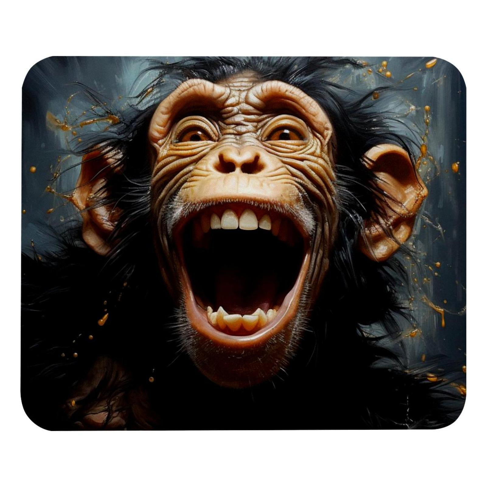 Monkey Mouse Pad, Personality Design Rubber Base for Office Decor for ...