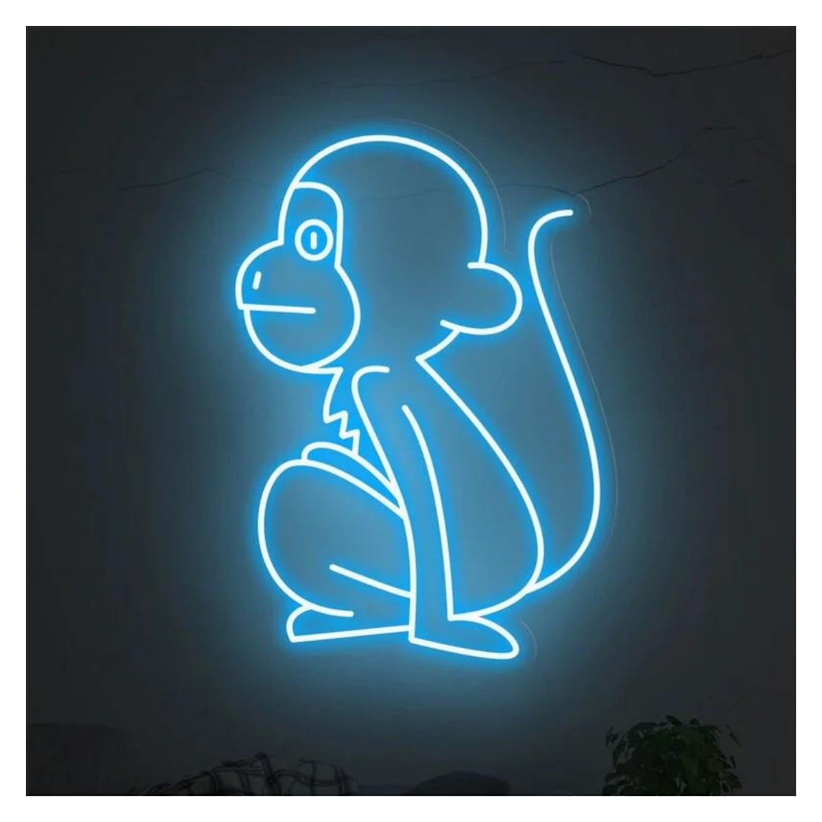 Monkey Neon Sign USB Powered Adjustable Brightness Monkey Neon Lights ...