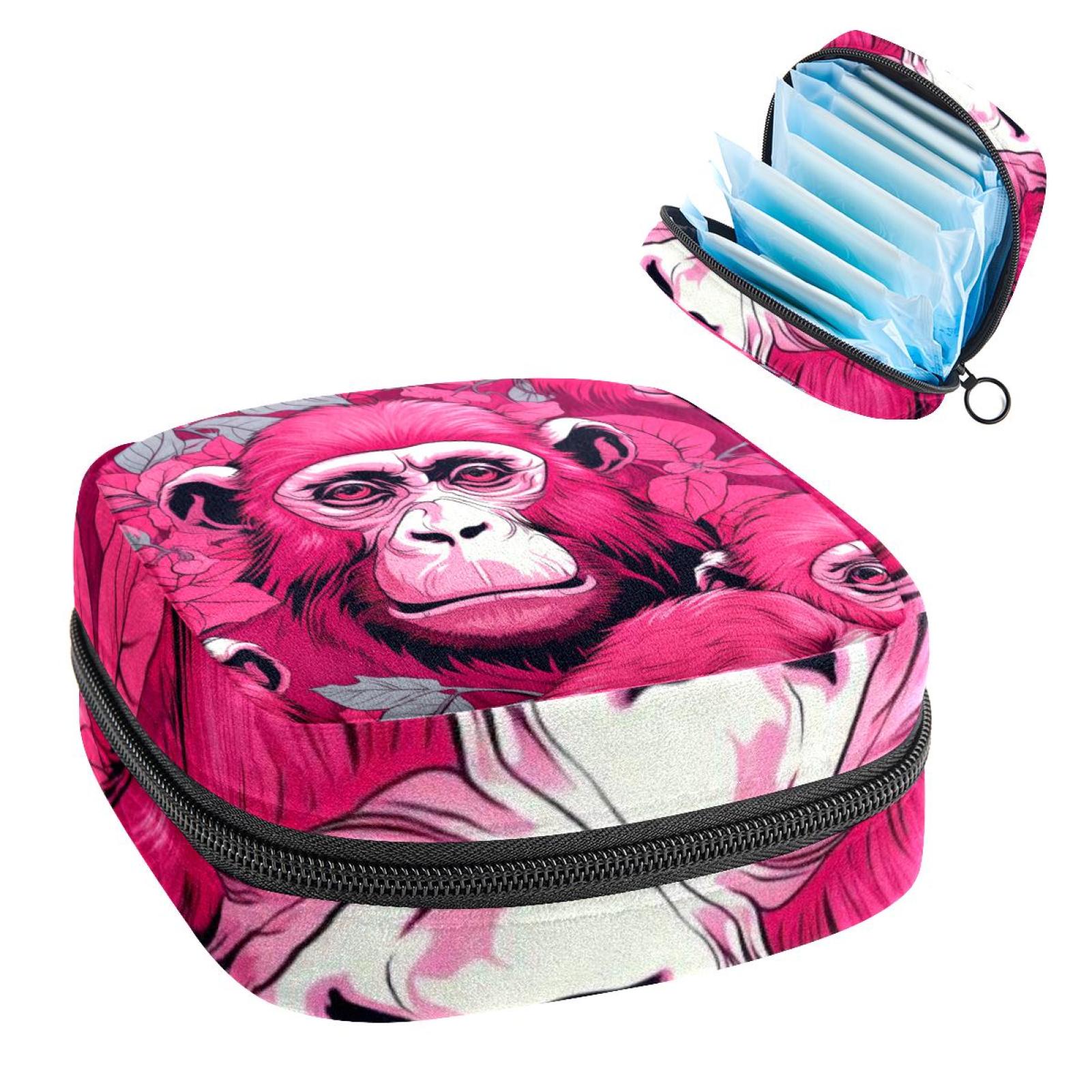 Monkey Pad Bag Period Bag Small Travel Pouch - Ideal Sanitary Napkin ...