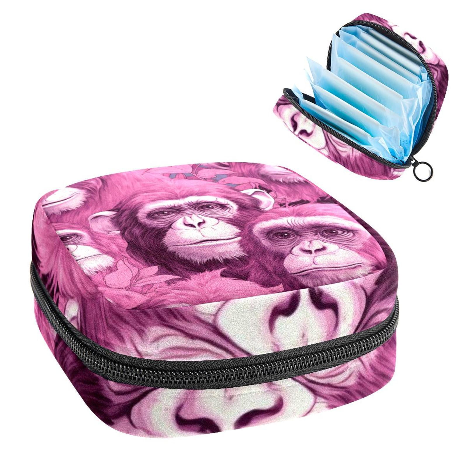 Monkey Pad Bag Small Bag Canvas Pouch with Zipper Small Pouch with ...