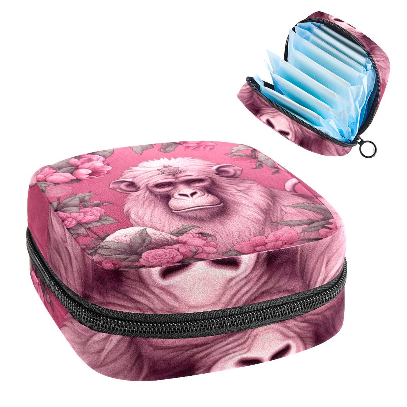 Monkey Pad Bag Storage Organizer Pouch for Menstrual Hygiene Products ...