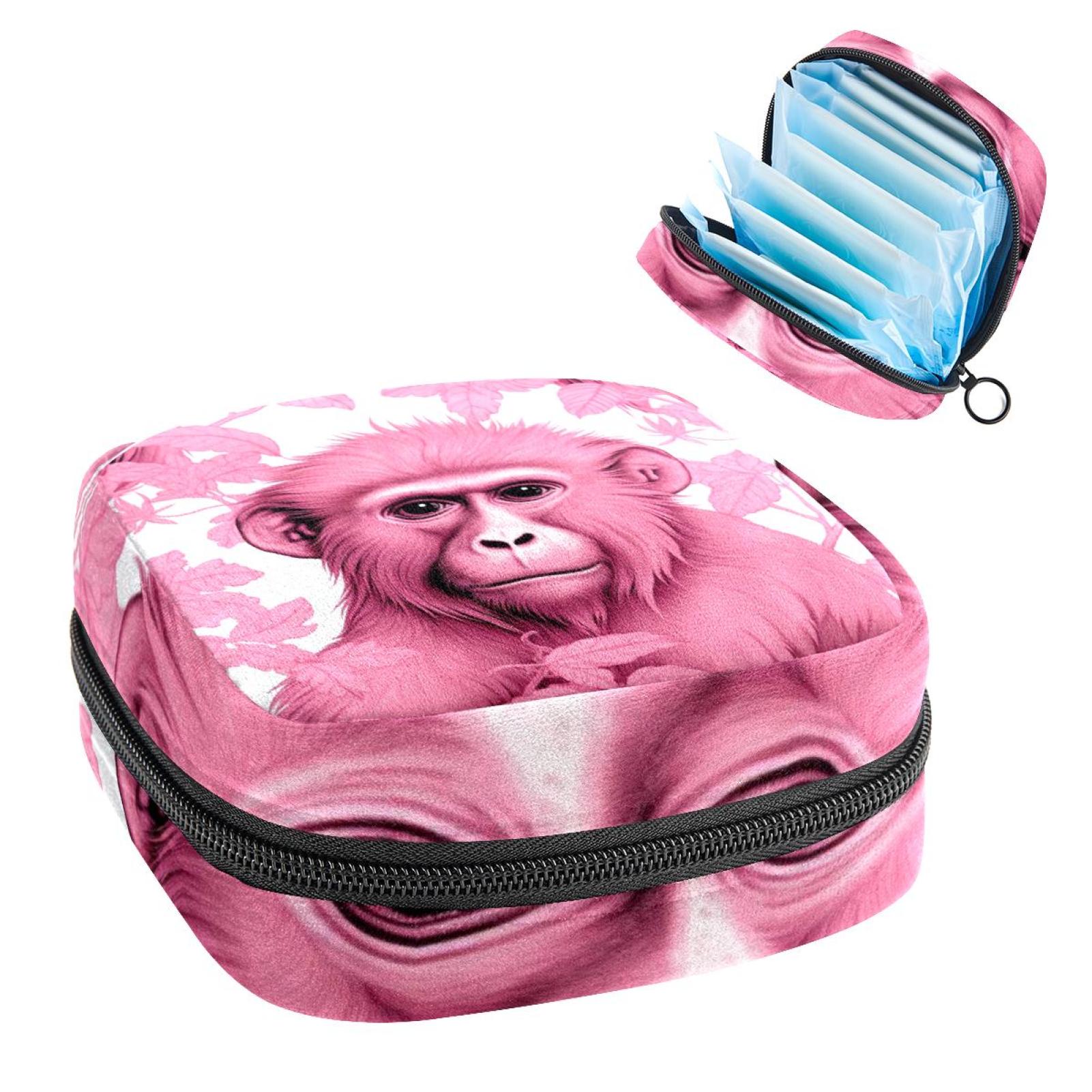 Monkey Pad Bag Storage Organizer Pouch for Menstrual Hygiene Products ...