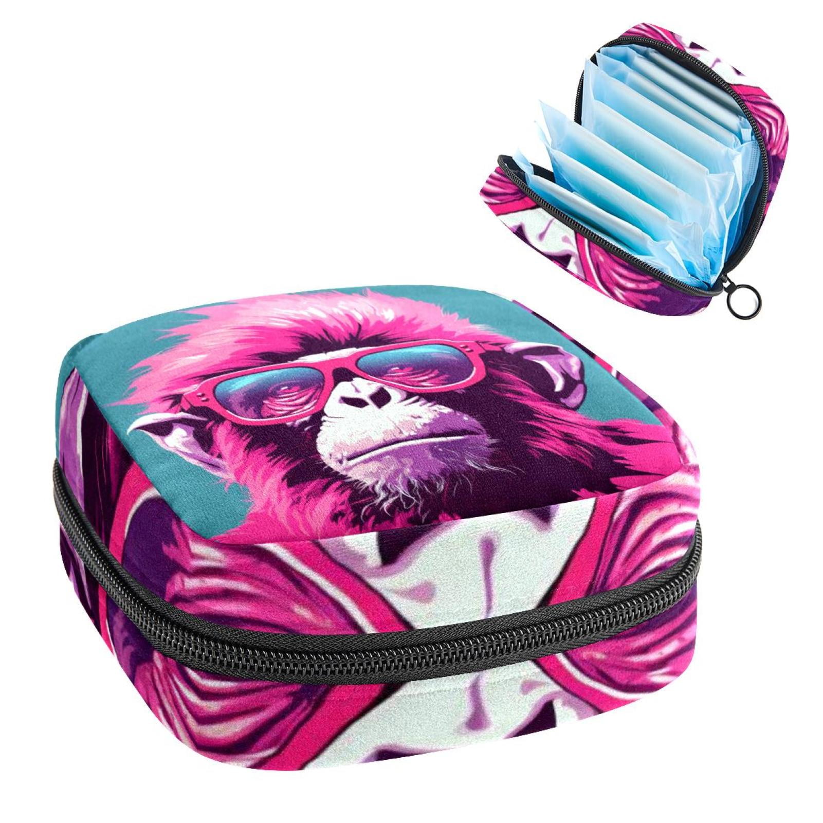 Monkey Pad Bag Storage Organizer Pouch for Menstrual Hygiene Products ...