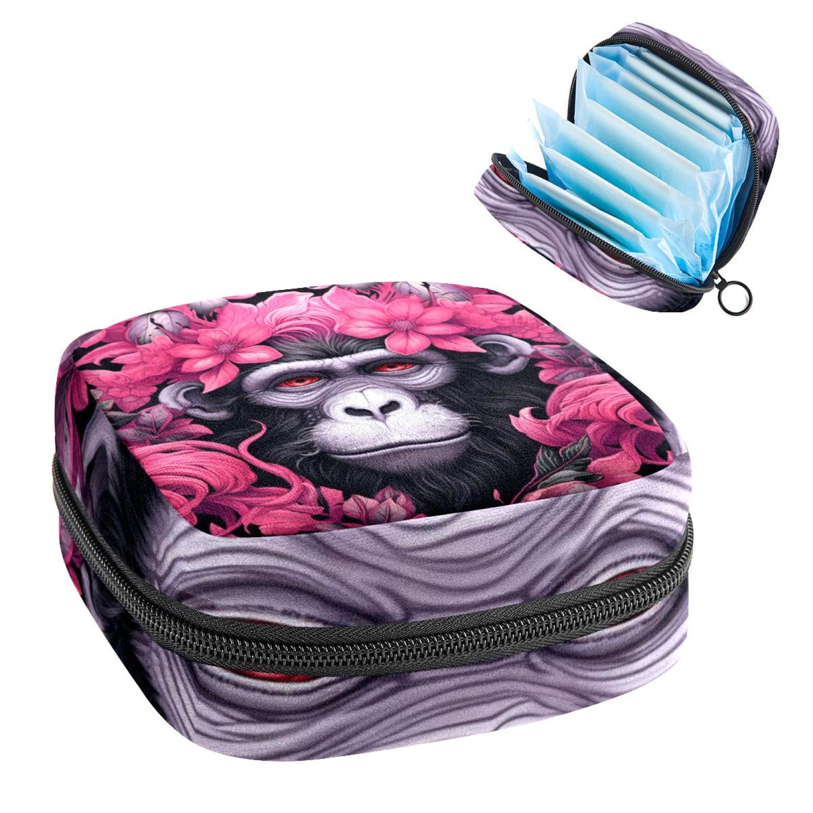 Monkey Pad Bag Storage Organizer Pouch for Menstrual Hygiene Products ...