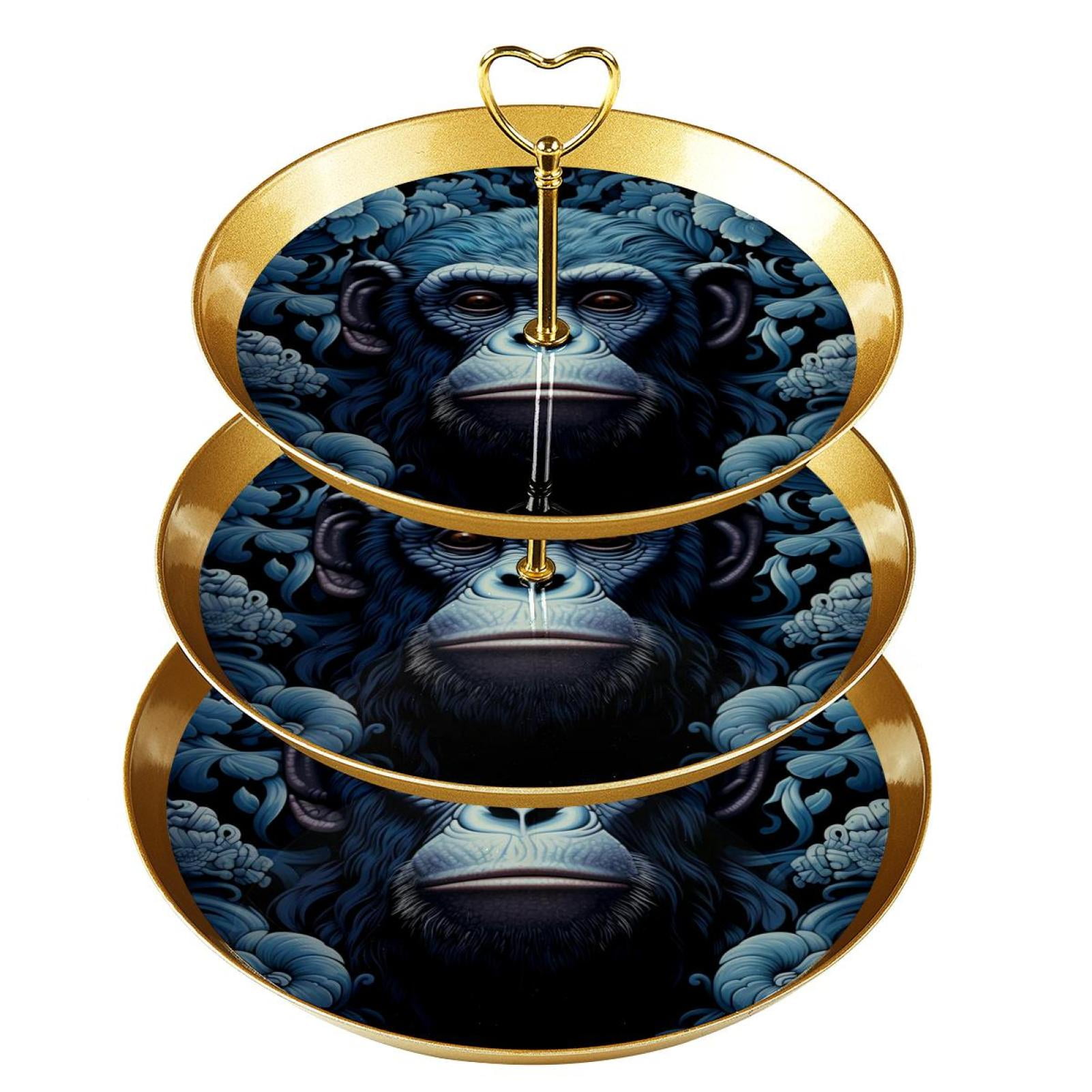 Monkey Party Decor Plastic Discs Iron Pillars Dessert Table Centerpiece ...