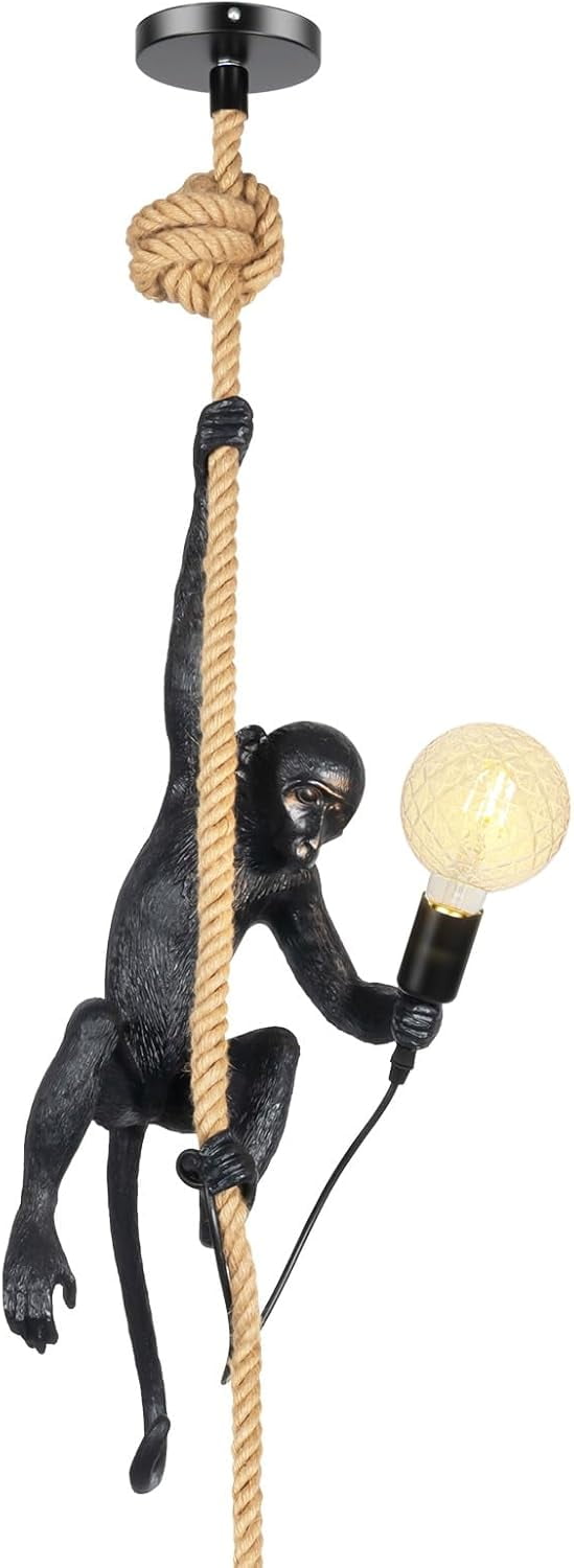 Monkey Pendant Light, Vintage Resin Monkey Chandelier, Creative Monkey ...